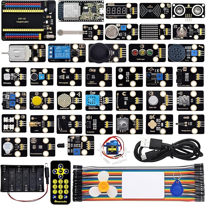 Amazon.com: KEYESTUDIO 37 in 1 Sensor Modules Kit for Arduino ESP32 ...