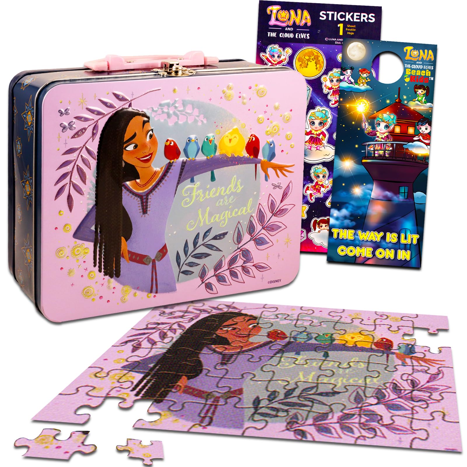 Amazon.com: Disney Wish Tin Lunch Box Puzzle Bundle - Disney Wish ...