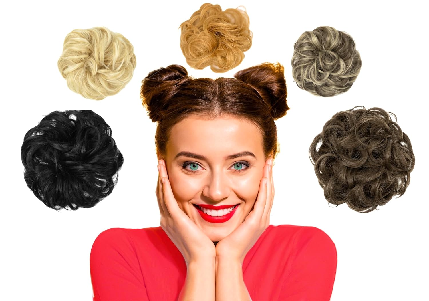 Amazon.com : Magic Buns Women's Curly Messy Hair Bun Extensions ...