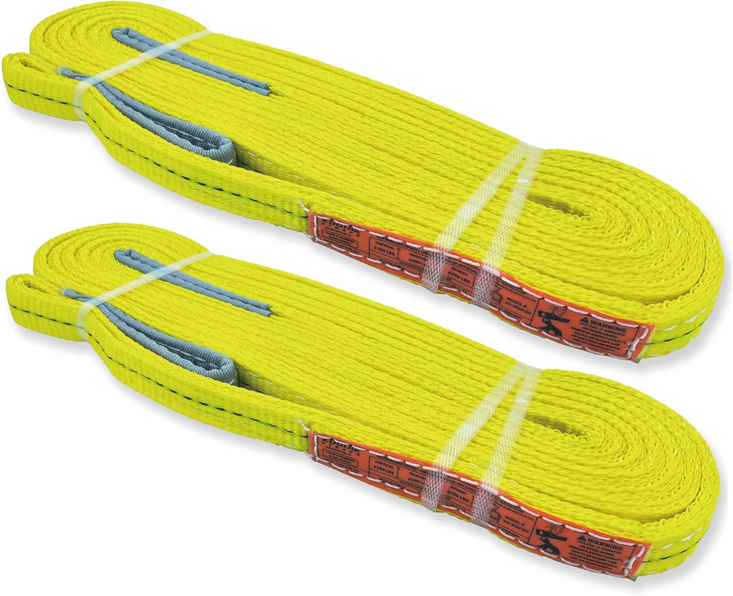 Amazon.com: 2-Ply Lifting Straps 1”x 20ft Webbing Sling Tree Saver ...