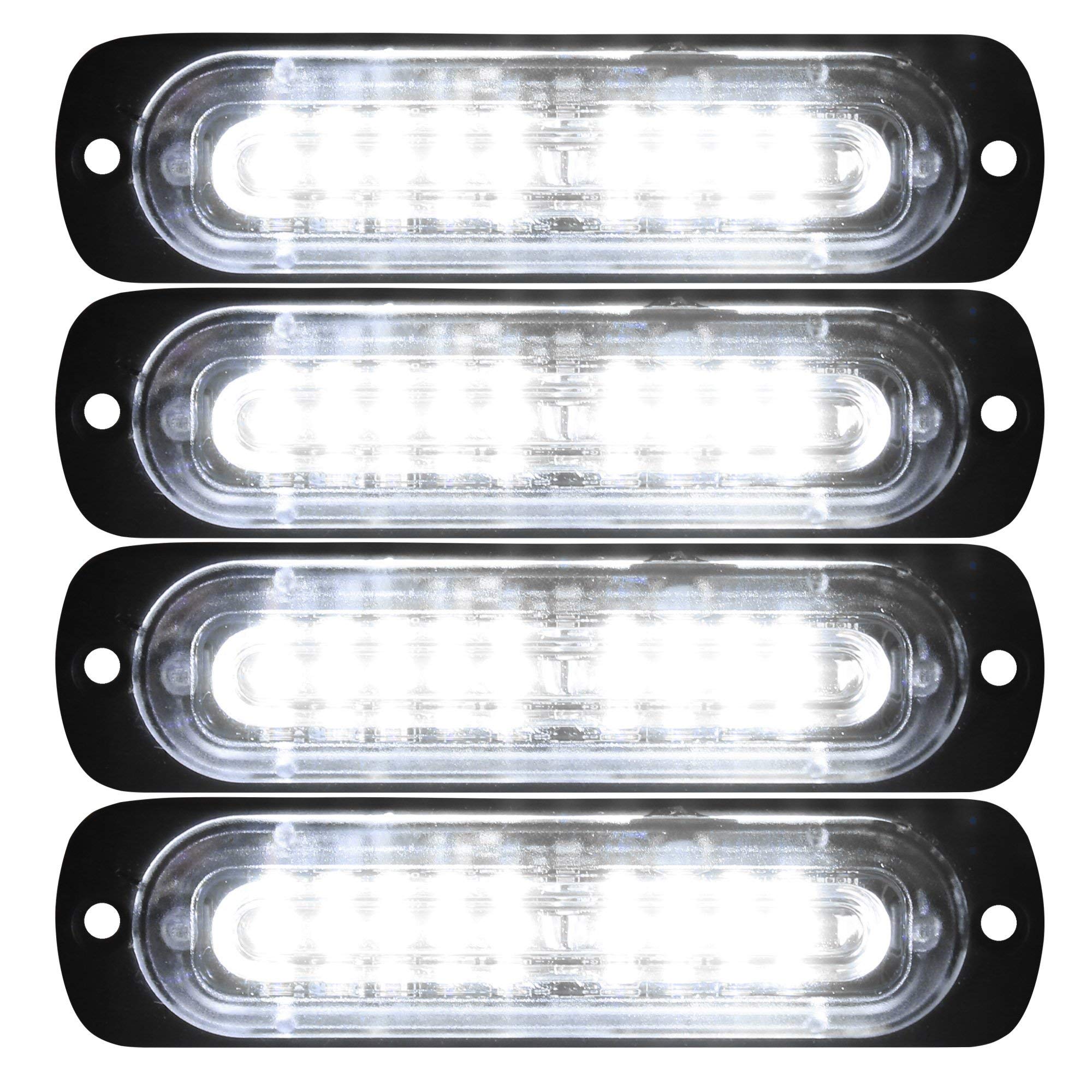 Snapklik.com : Lux 4-Pack 4.4-Inch 10 LED Ultra Slim Strobe LED Light ...