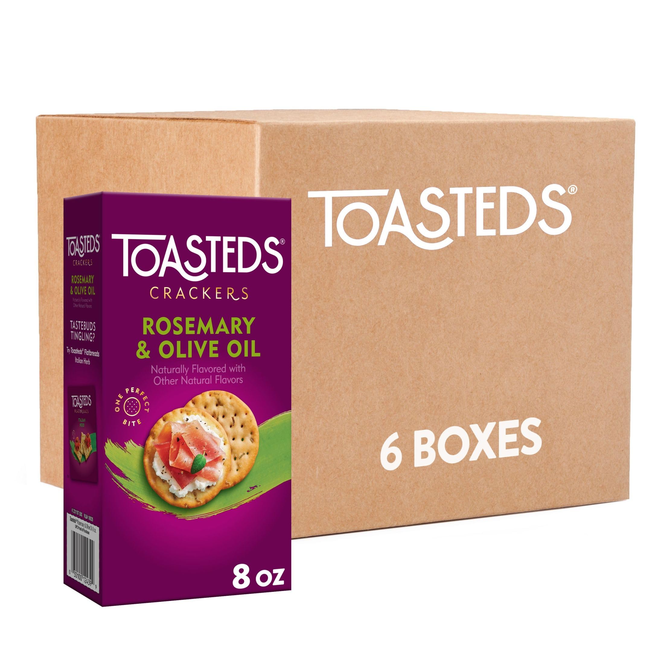Amazon.com : Toasteds Crackers, Party Snacks, Lunch Snacks, Rosemary ...