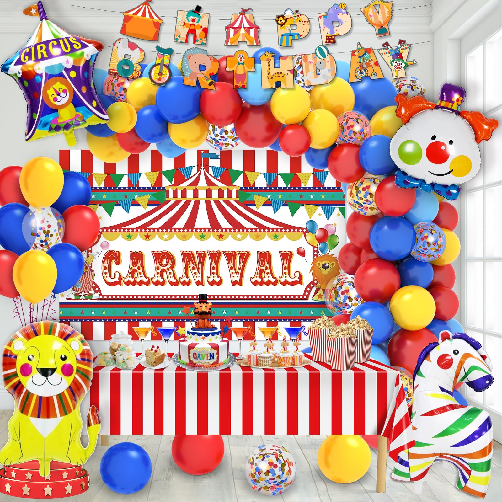 Decoración Con Globos De Circo