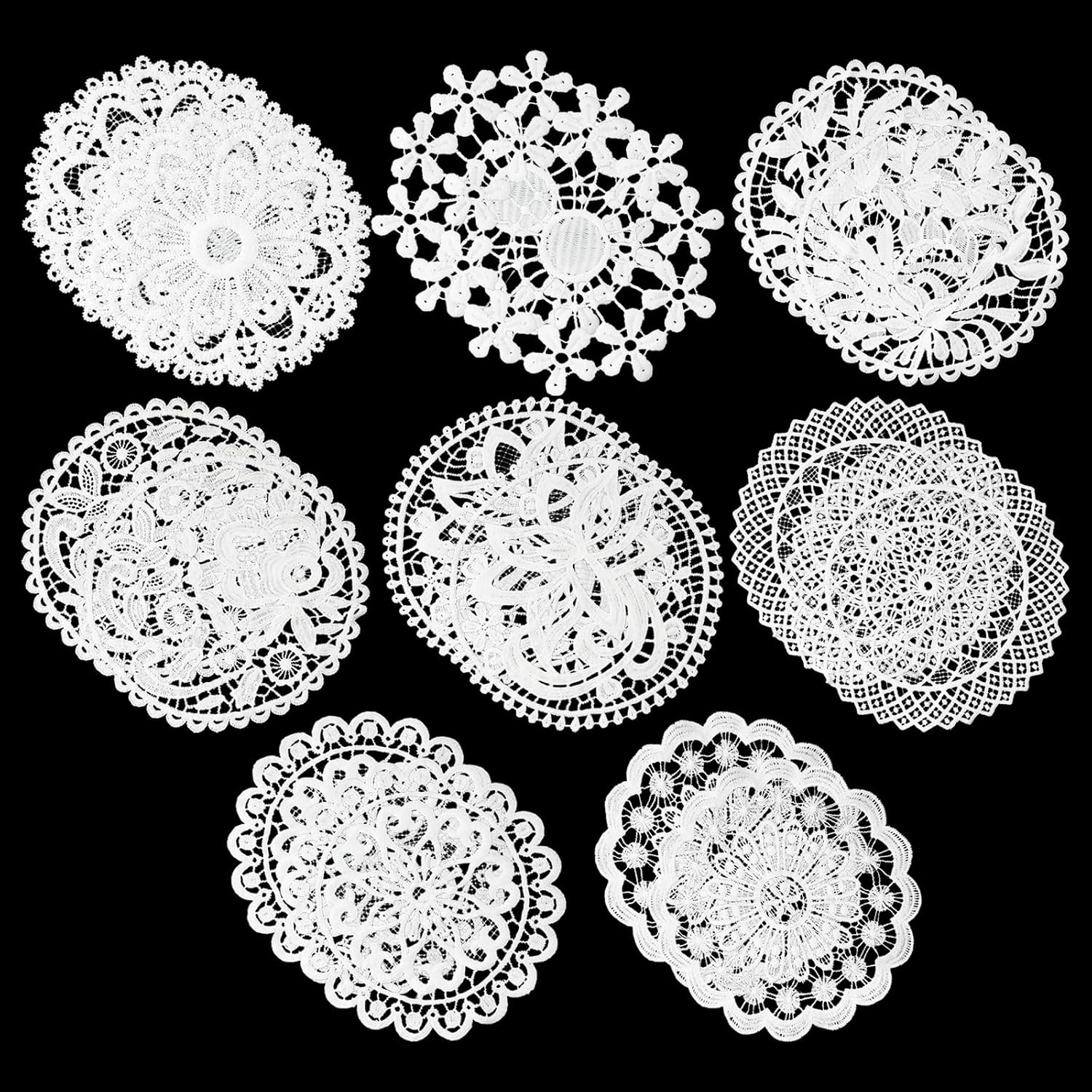 Amazon.com: 16 Pieces Lace Doilies for Tables, 6 Inch Rustic Crochet ...