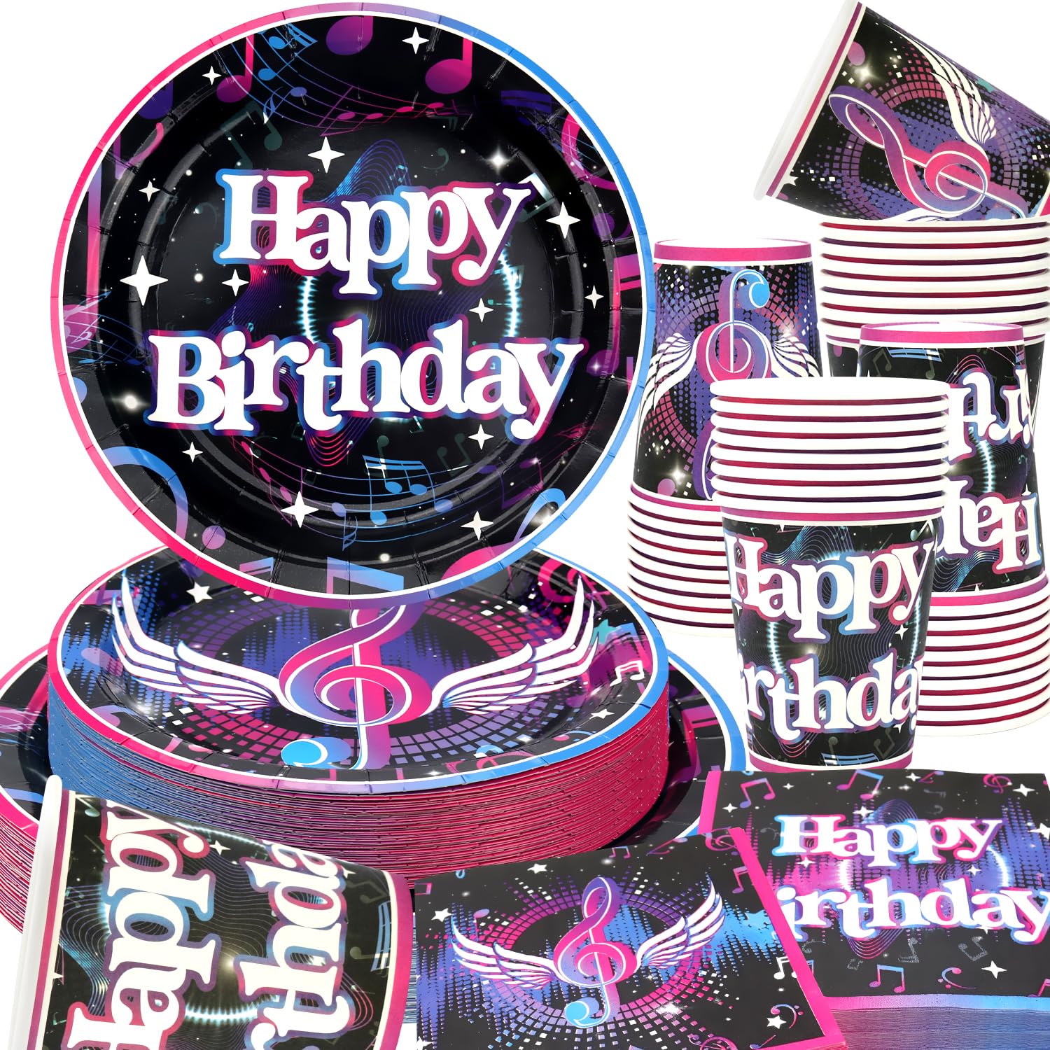 Amazon.com: Obussgar Music Birthday Party Decorations - Music Party ...