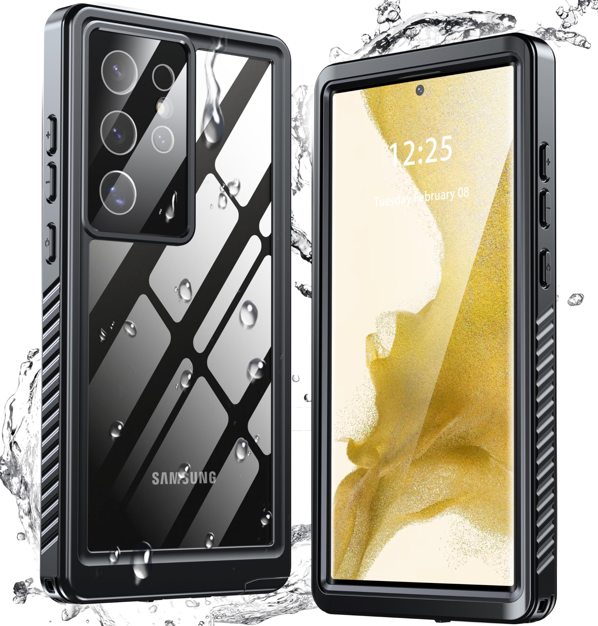 Amazon.com: Oterkin for Samsung Galaxy S22 Ultra Case Waterproof,Full Body Protective Rugged S22 ...