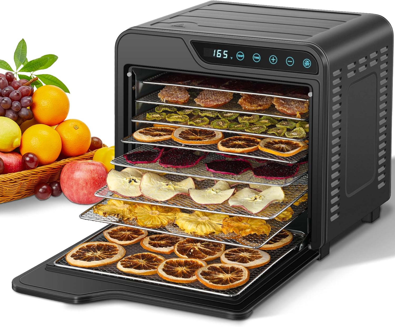 Amazon.com: Food Dehydrator, 8-Tray Stainless Steel Jerky Dehydrator ...