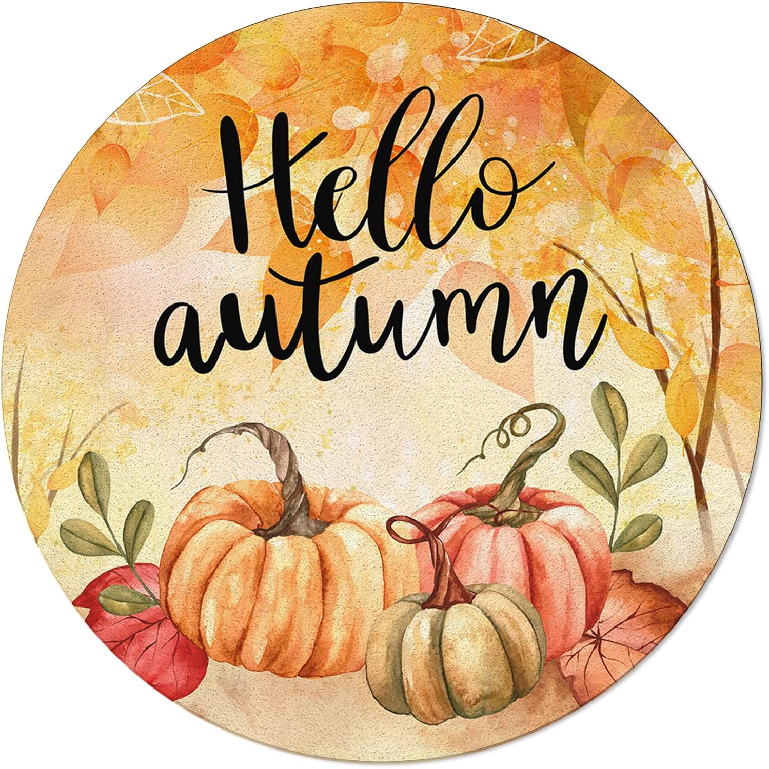 Amazon.com: Round Rug - Living Room Area Rug Farmhouse Mood Oil ...