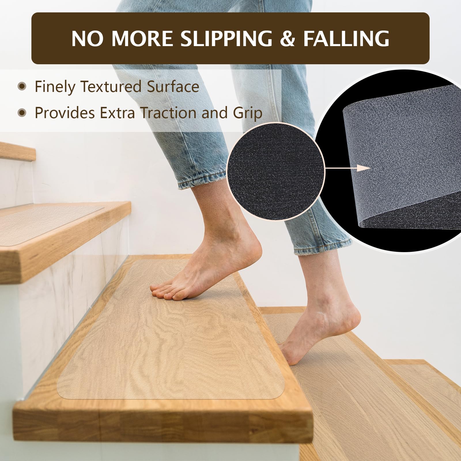 Stair Treads Non Slip Outdoor Clear Stair Treads Non-Slip 30"x6" - 15 ...