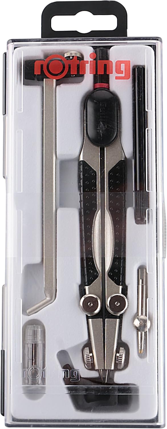 Rotring Compact Giant Universal Compass (6 Pieces) Technical Drawing ...