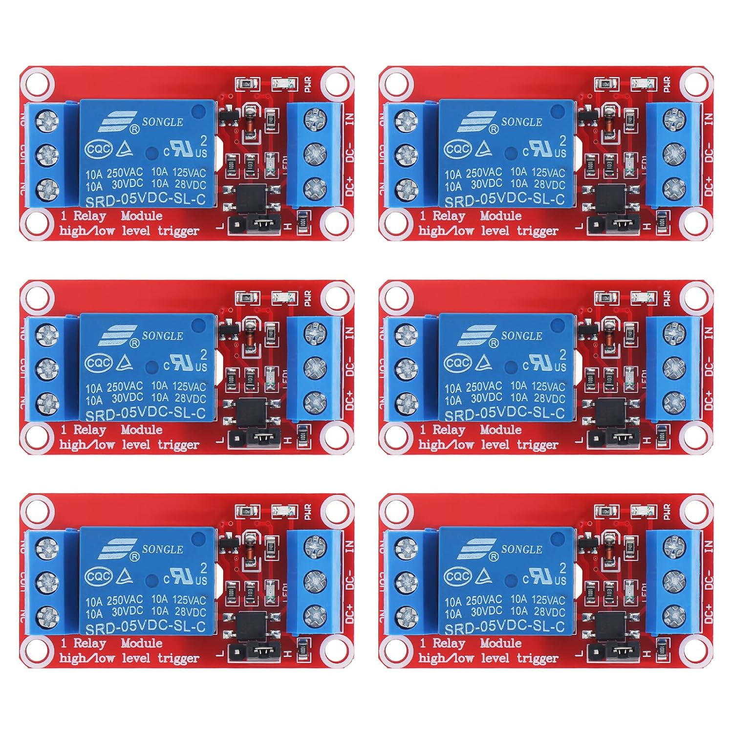 Amazon.com: DiGiYes 6Pcs Relay Module DC 12V 1 Channel Relay Module ...