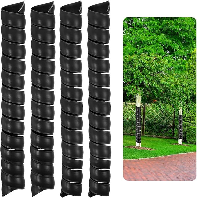 PATIKIL 4 Pack Tree Trunk Protector with 2 Size Plastic Tree Wraps to ...