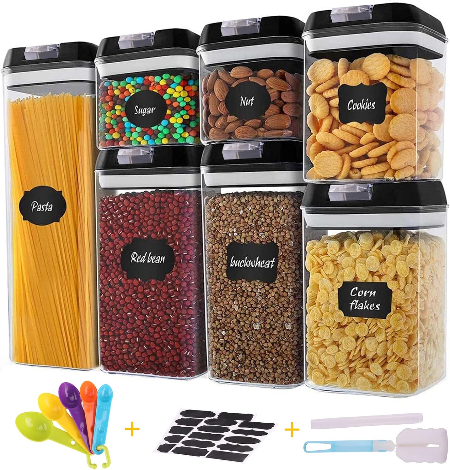 Juego de 7 Recipientes Herméticos para Almacenar Alimentos ...