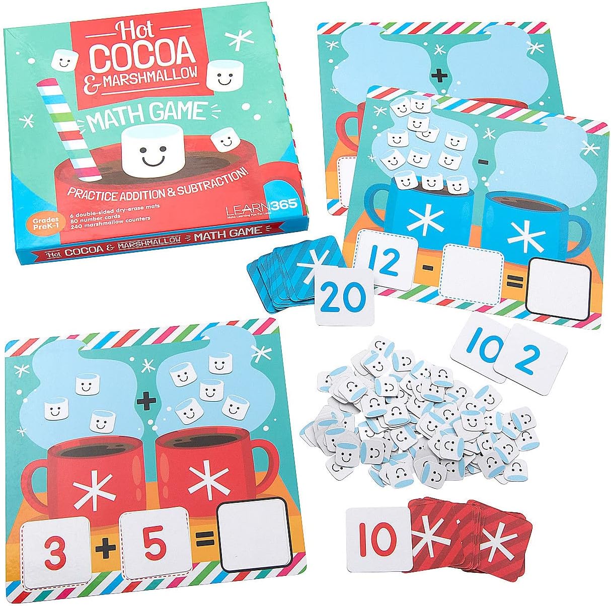 Amazon.com: Fun Express Addition & Subtraction Hot Cocoa & Marshmallow ...