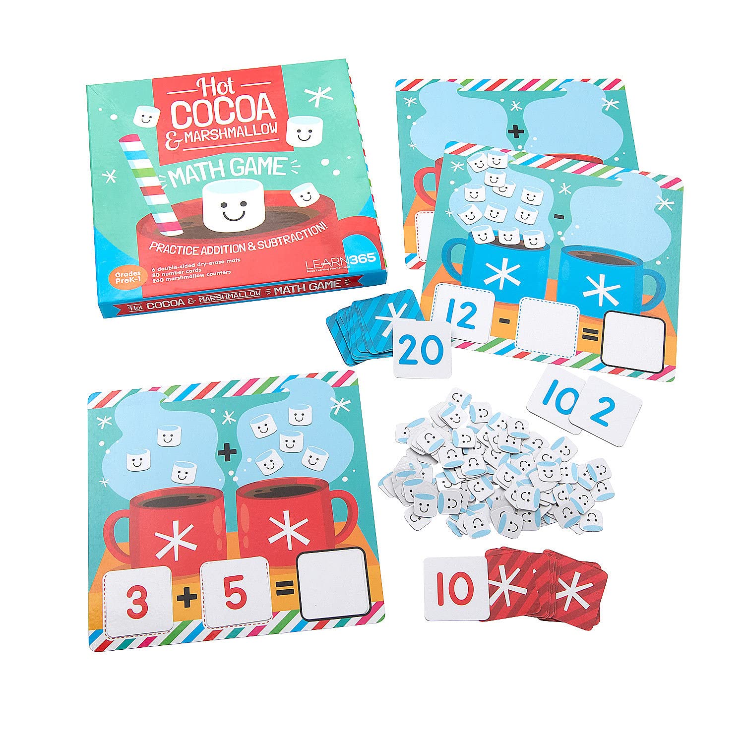 Amazon.com: Addition & Subtraction Hot Cocoa & Marshmallow Math ...
