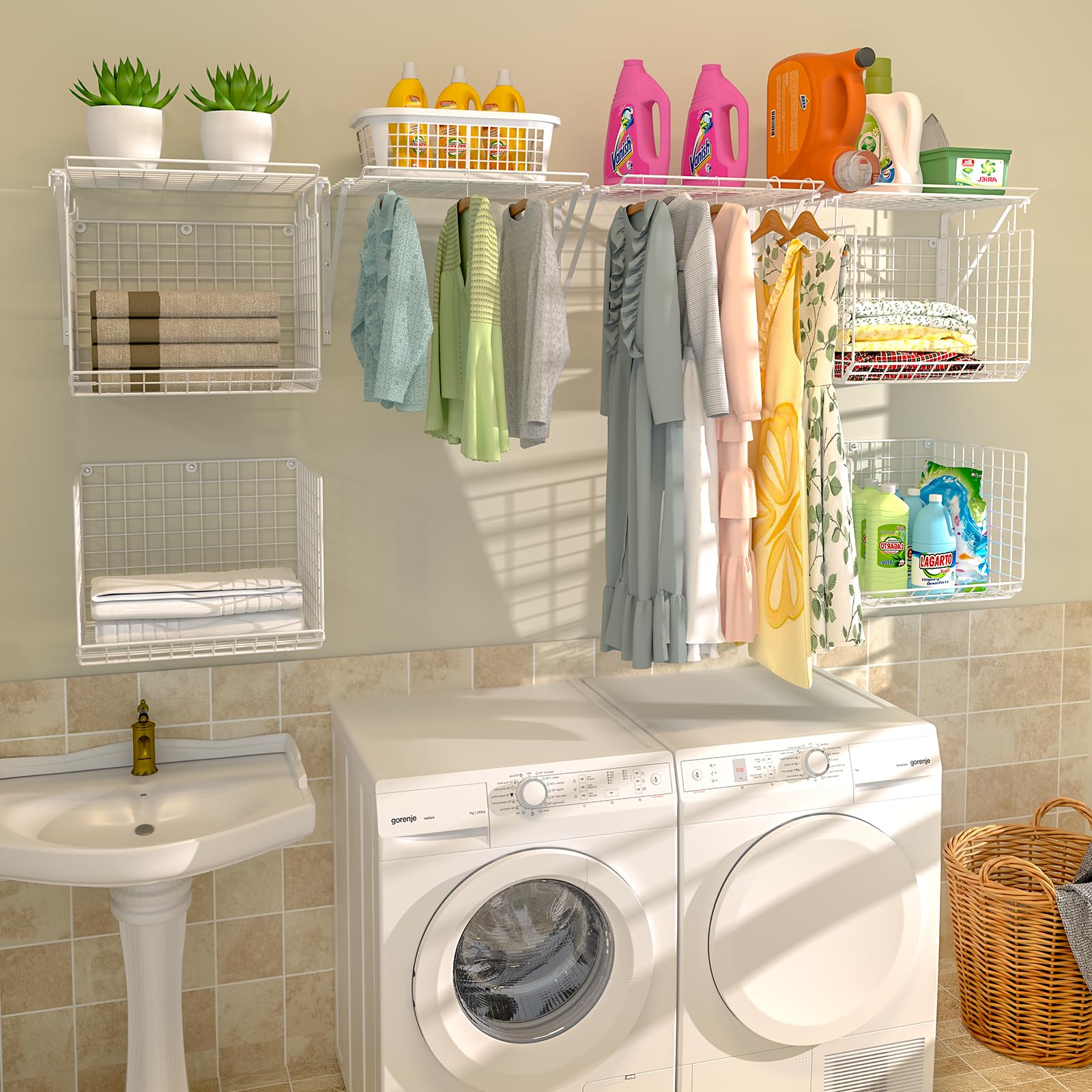 Wire Racks For Laundry Room Laundry Room Shelves Organization Storage