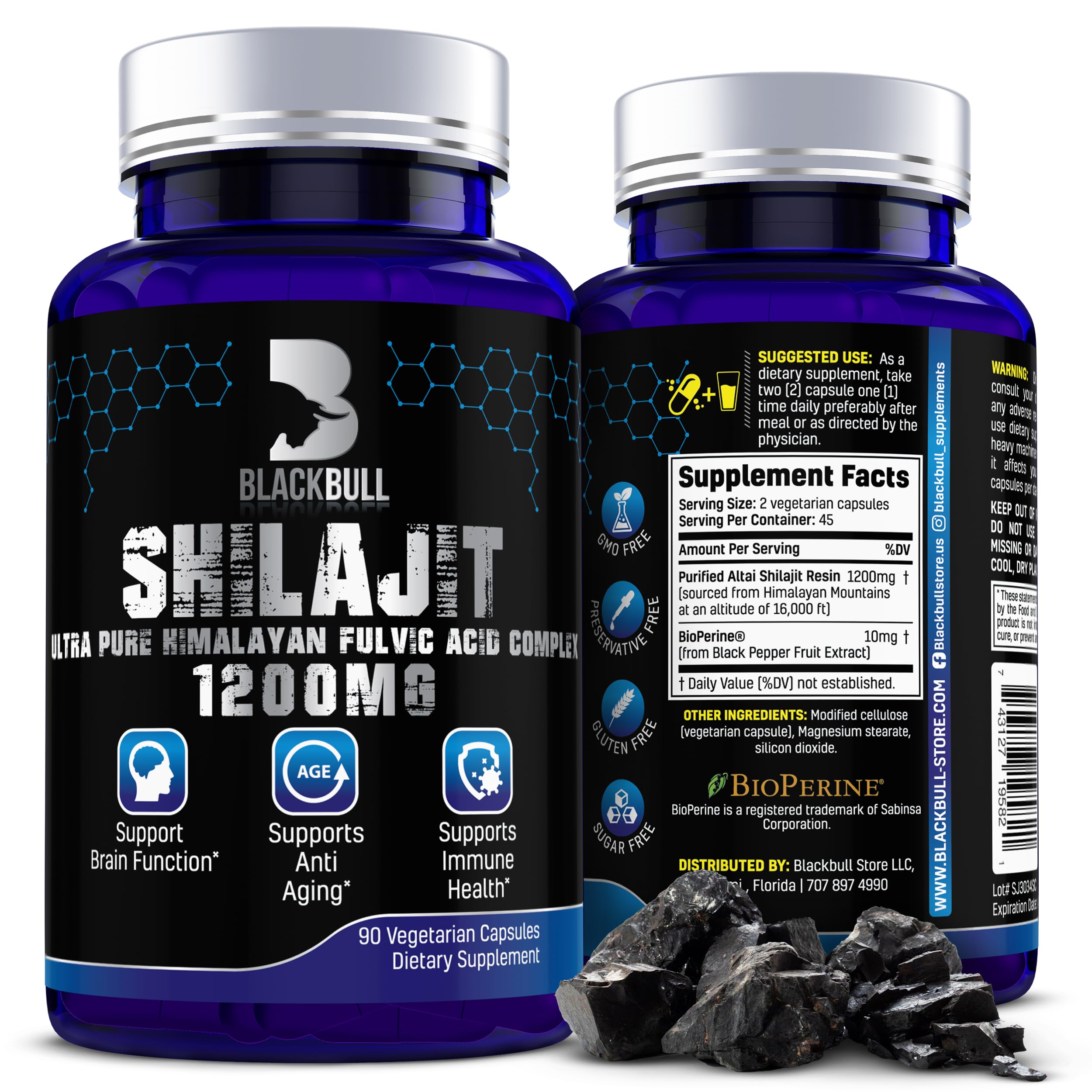 Amazon.com: Blackbull Shilajit Pure Himalayan Organic Capsules ...