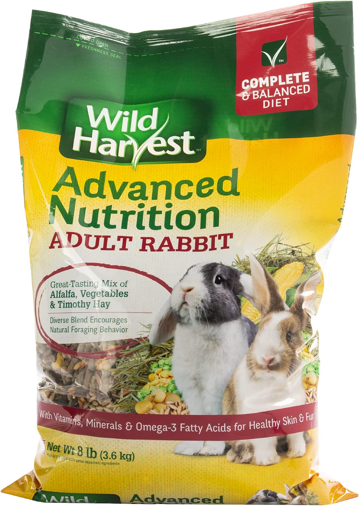 Amazon.com : Wild Harvest Advanced Nutrition Diet For Adult Rabbits, 8 ...