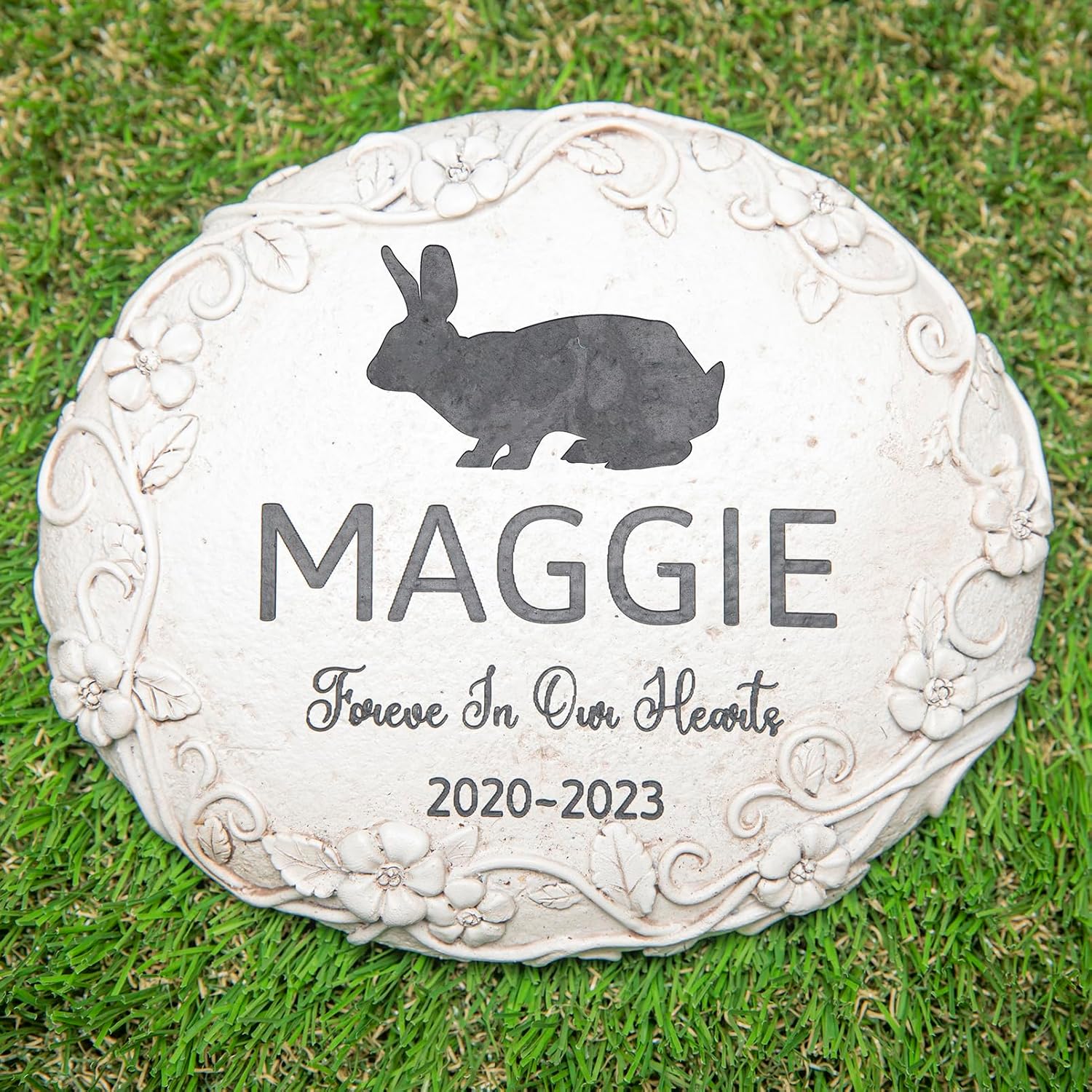 Amazon.com : HENTOL Personalized Rabbit Memorial Stone, Pet Grave ...