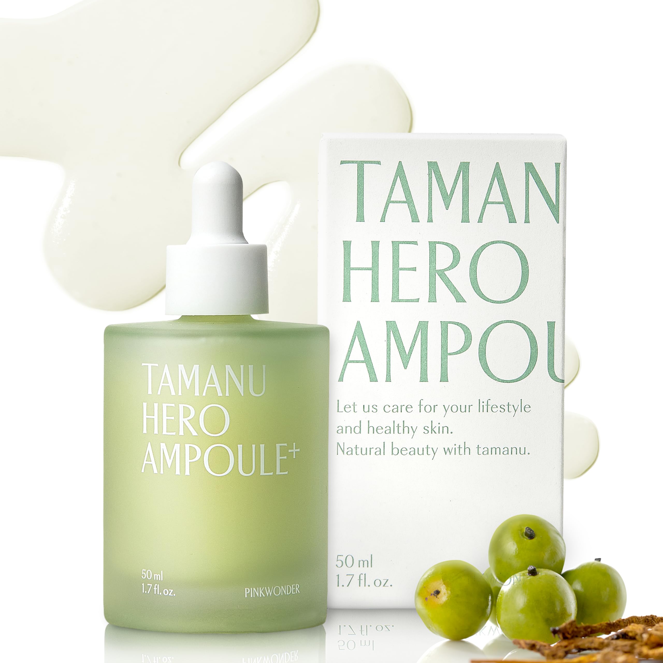 Amazon.com: PINKWONDER Tamanu Hero Ampoule⁺ 1.69oz (50ml), Tamanu Oil and Green Tea Wate for ...