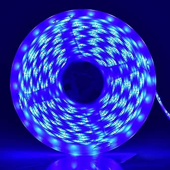 iNextStation 12V LED Light Strip Blue, 16.4ft/5m Cuttable 300 SMD2835 ...