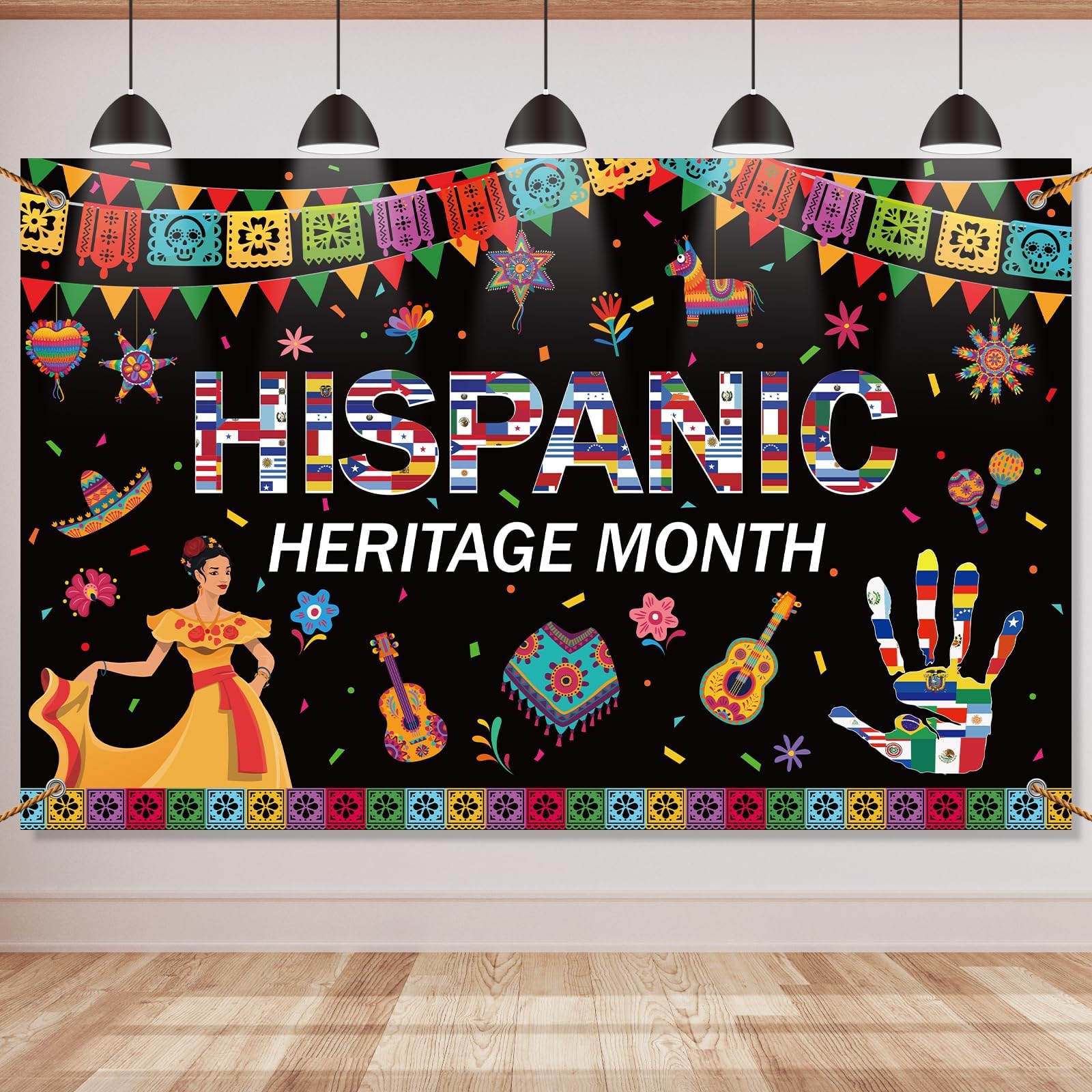 Amazon.com: VanillaBay Hispanic Heritage Month Backdrop Latin American ...