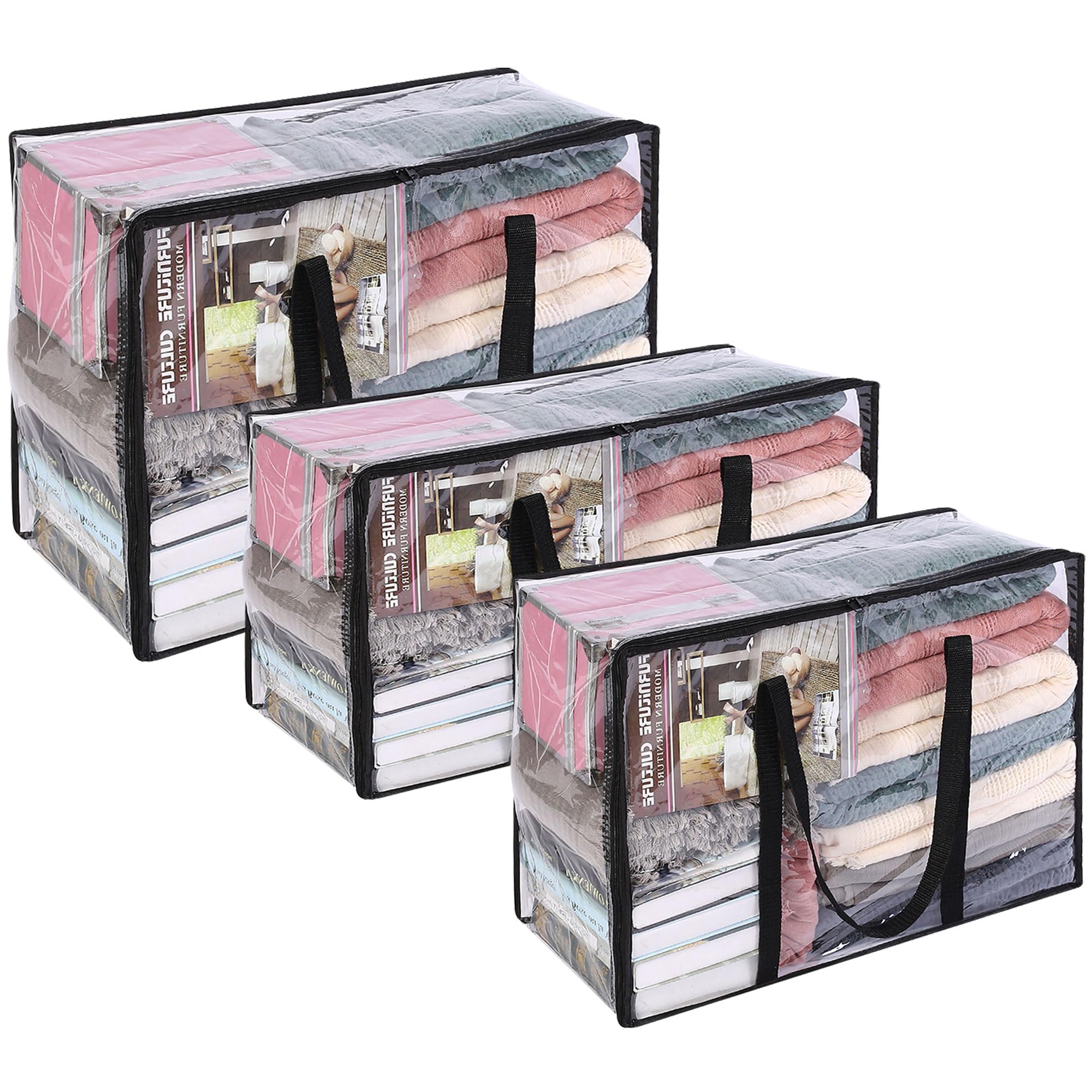 Amazon.com: Vieshful Clear Clothes Storage Bag, Zippered Closet ...