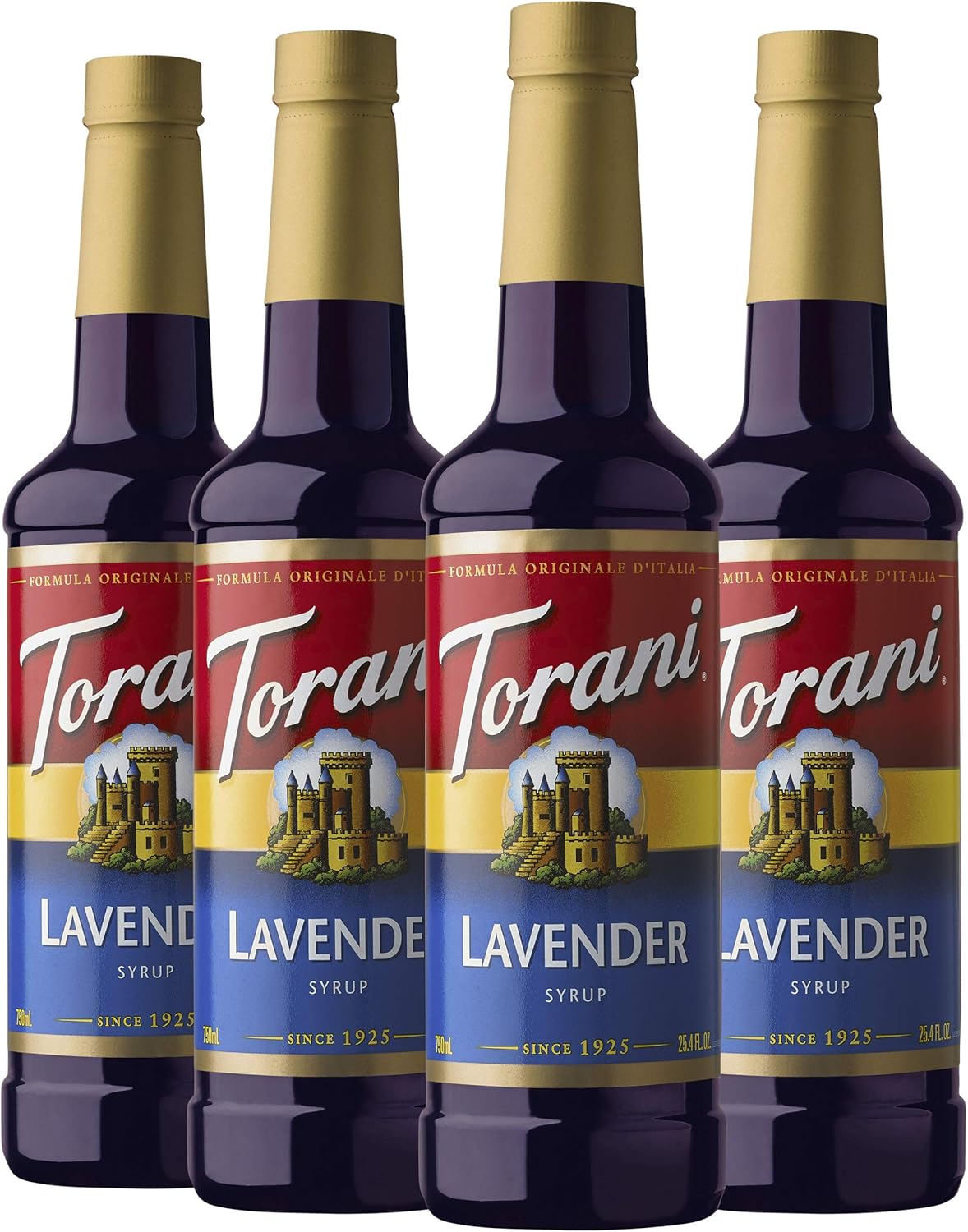 Torani Lavender Flavour Syrup, Pet (Plastic) Bottle, 750ml, 4 Count ...