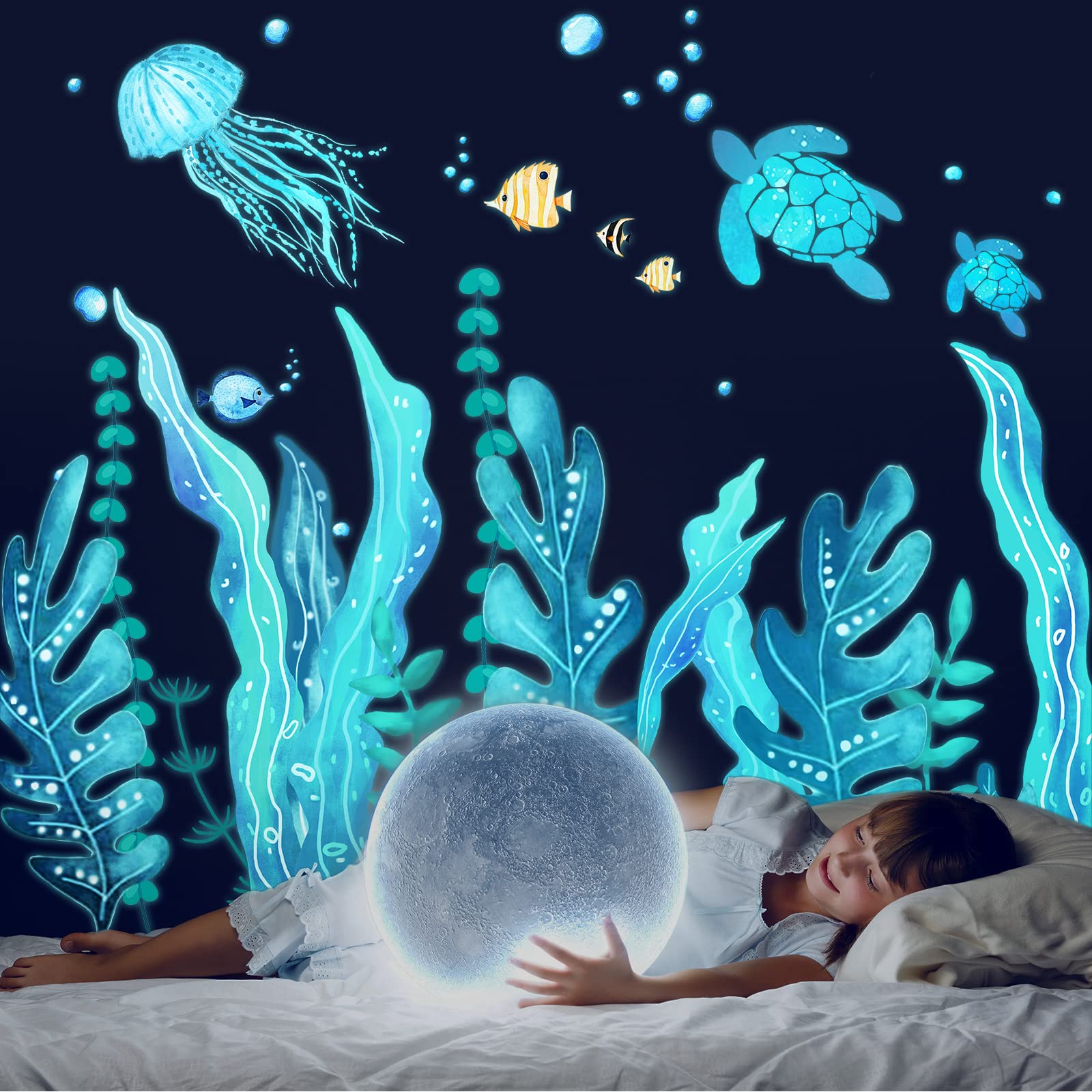 Snapklik.com : 5 Sheets 3D Under The Sea Seaweed Wall Decals Sea ...