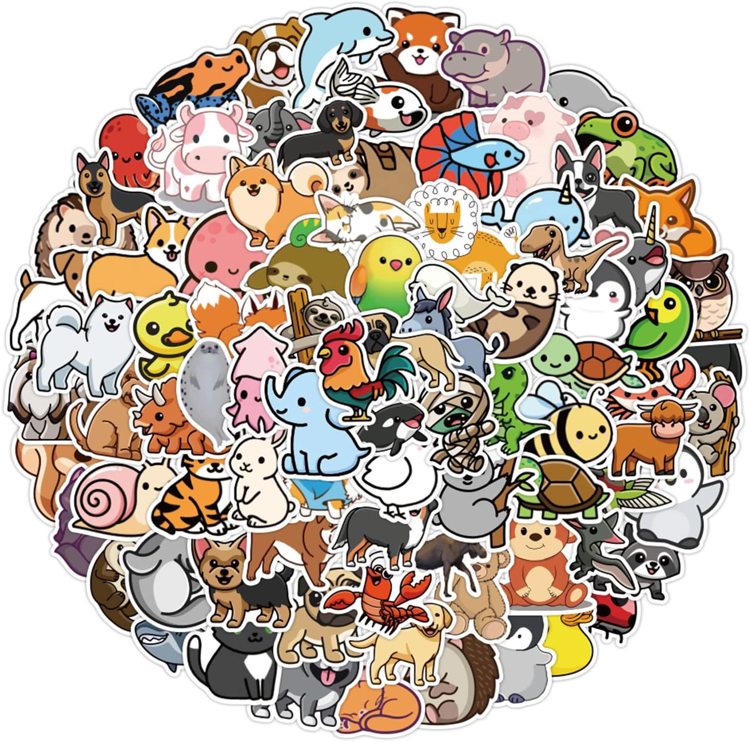 Amazon.com: 100 PCS Cartoon Stickers Hot Pink Stickers,Waterproof Vinyl ...