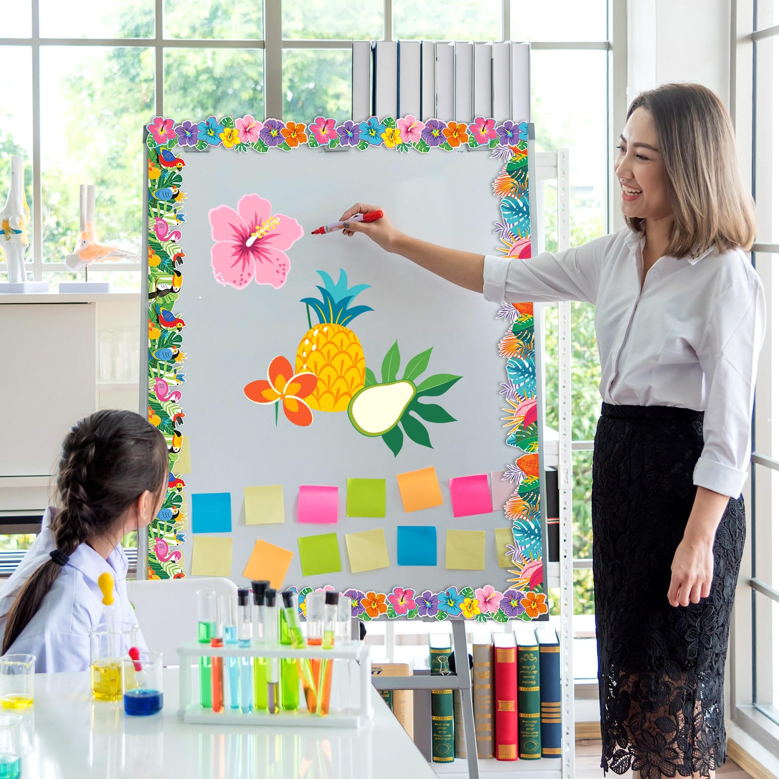 Snapklik.com : 12 Pcs Tropical Magnetic Border Summer Bulletin Board ...