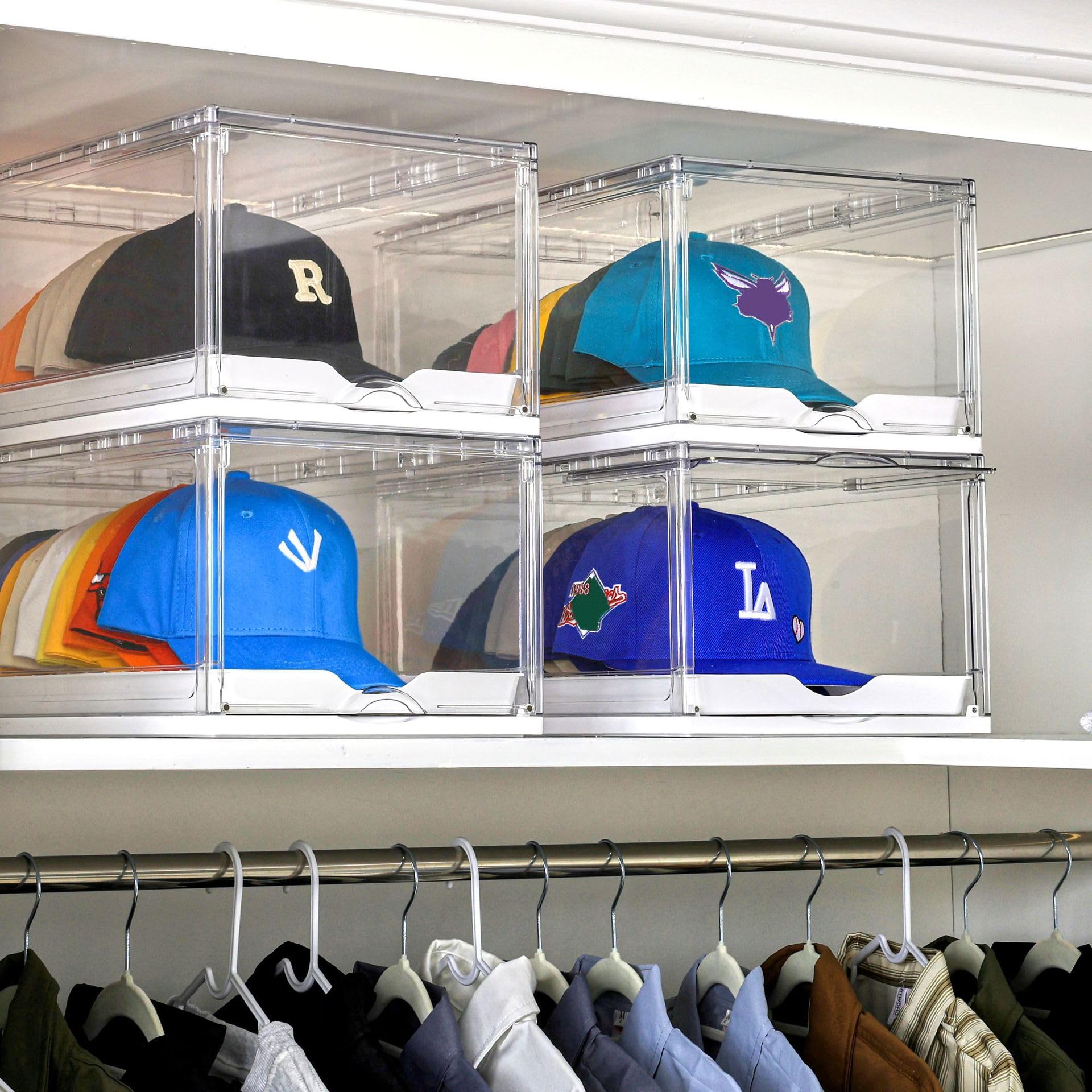 Snapklik.com : OKPOW Hat Organizer For Baseball Caps Dust-Free ...