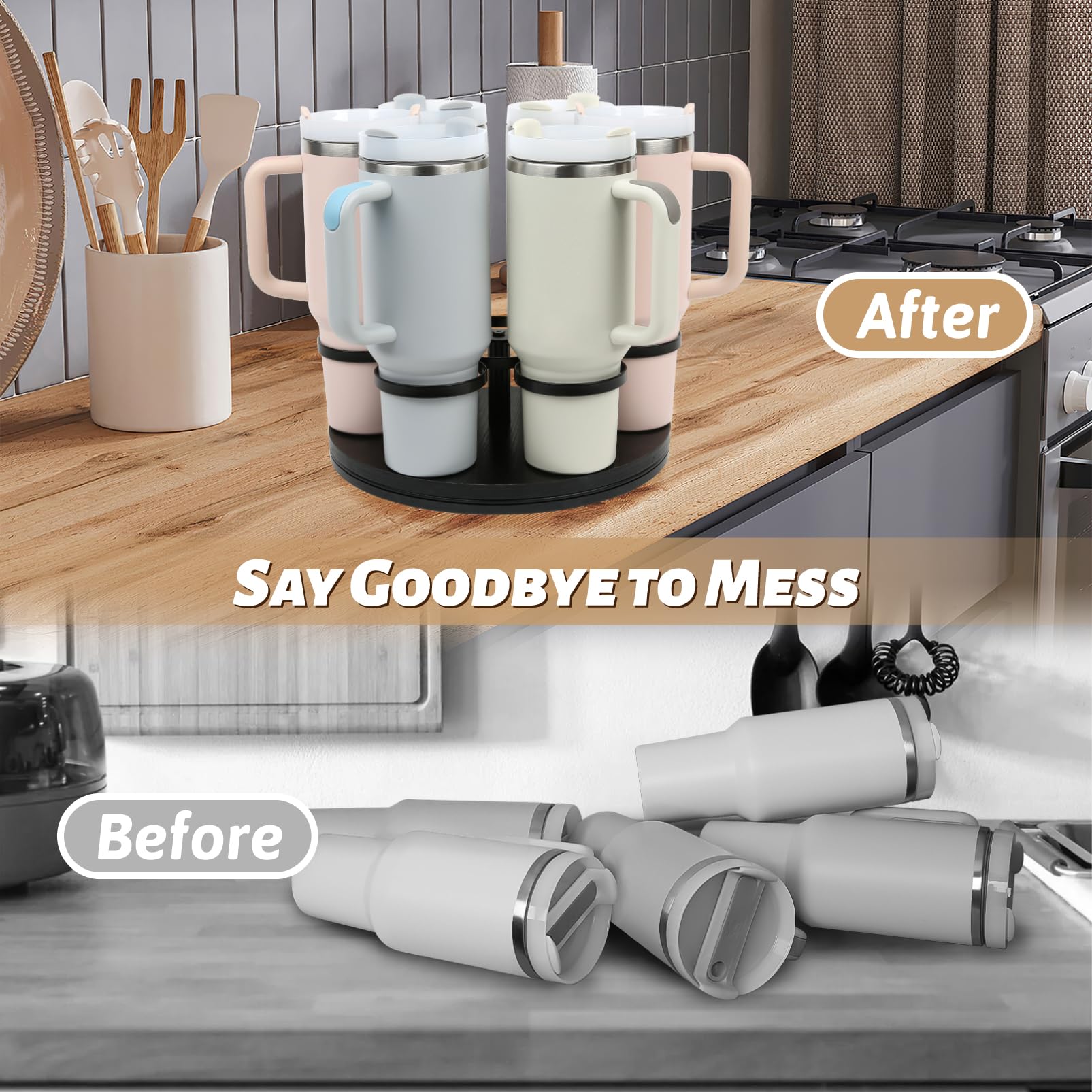 Snapklik.com : Water Bottle Organizer For Stanley, Rotatable Stanley ...