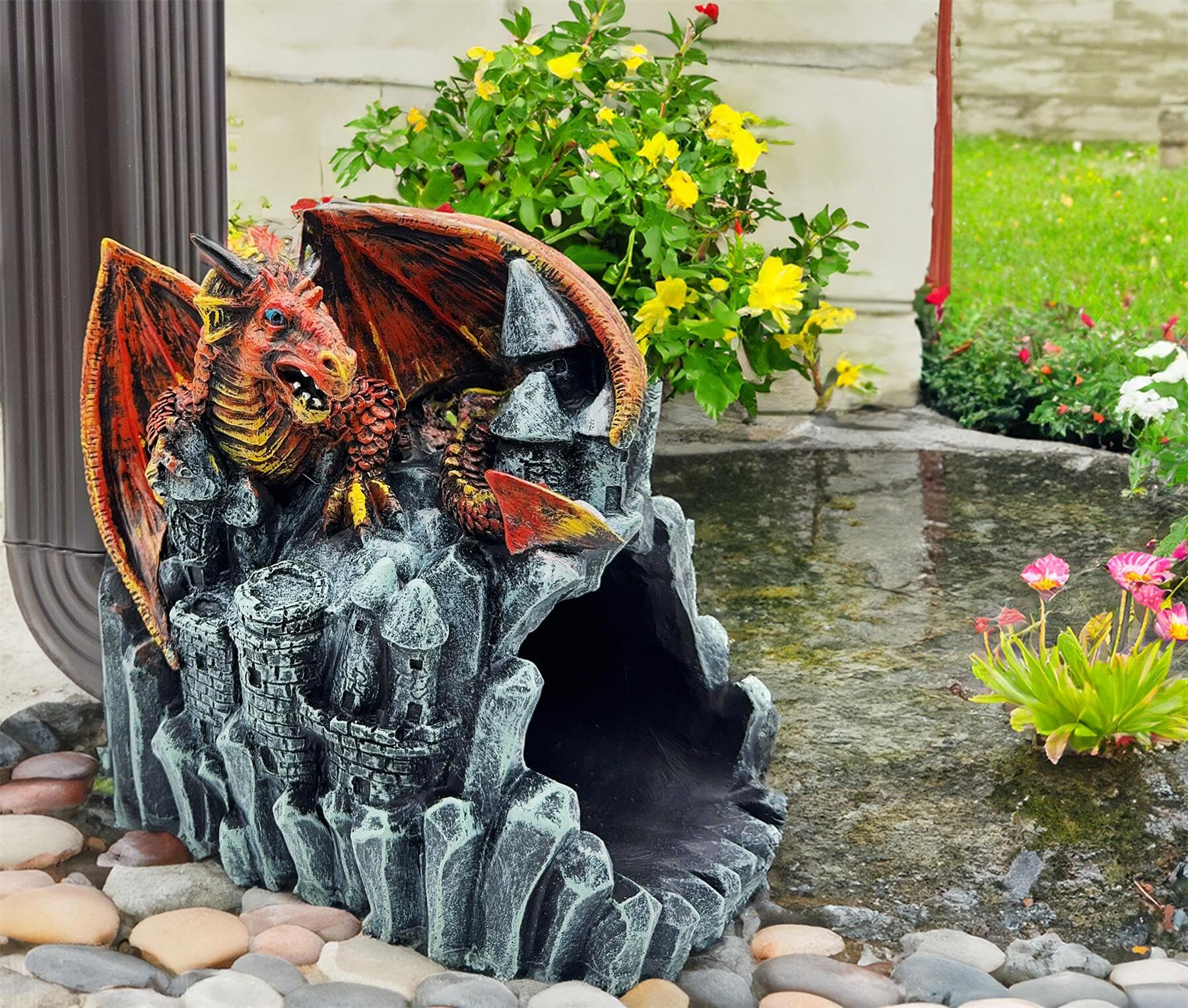 Snapklik.com : Dragon Statue Gutter Downspout Extender,Garden Outdoor ...
