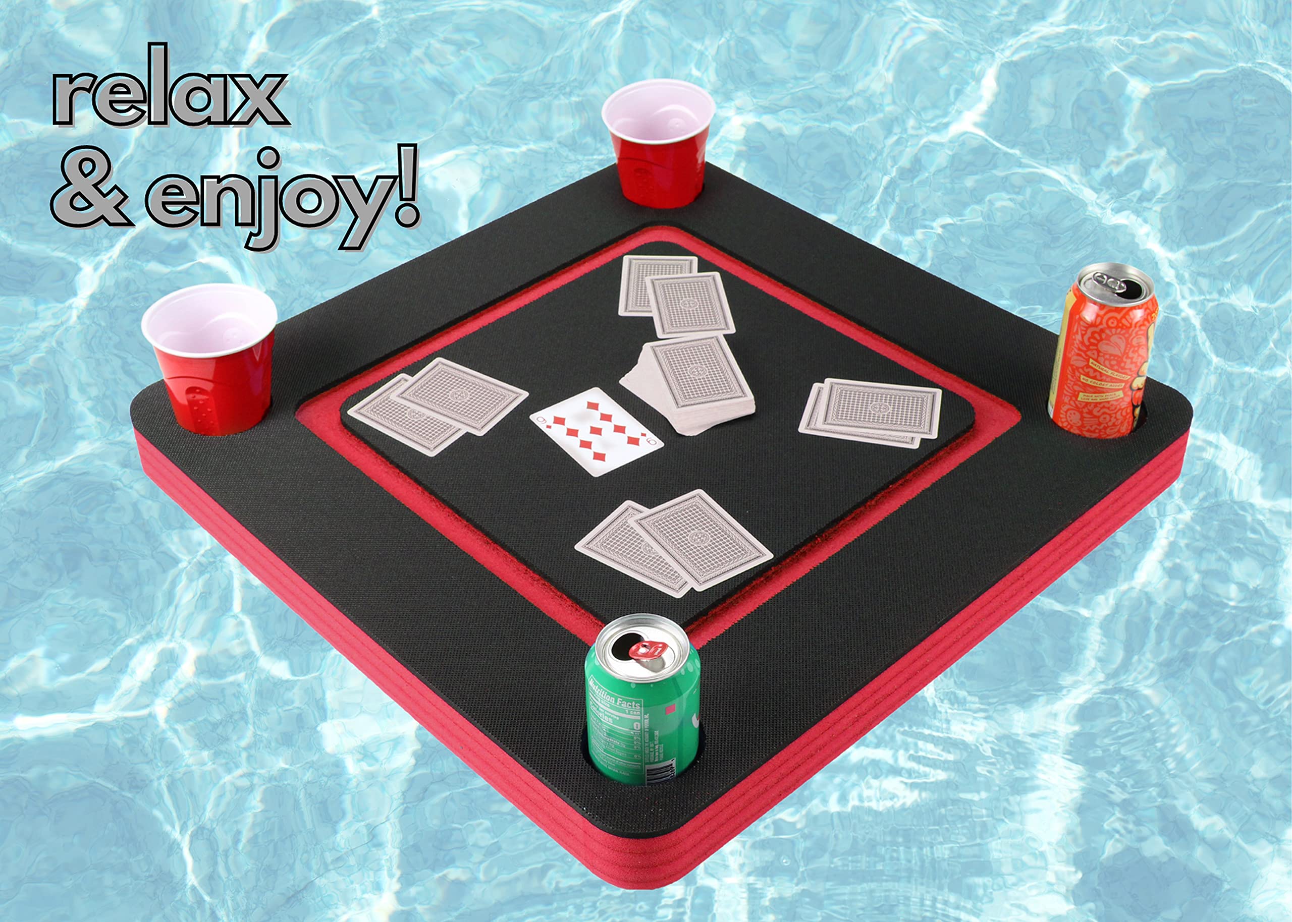 Box of Polar Whale Floating Game or Card Table Red and Black Tray for ...