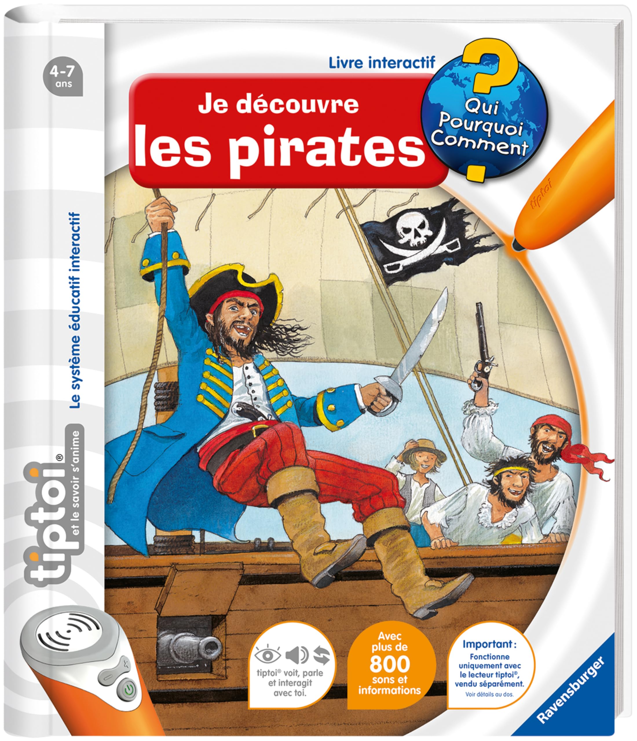 Ravensburger - tiptoi® - Livre interactif - Je découvre les pirates ...