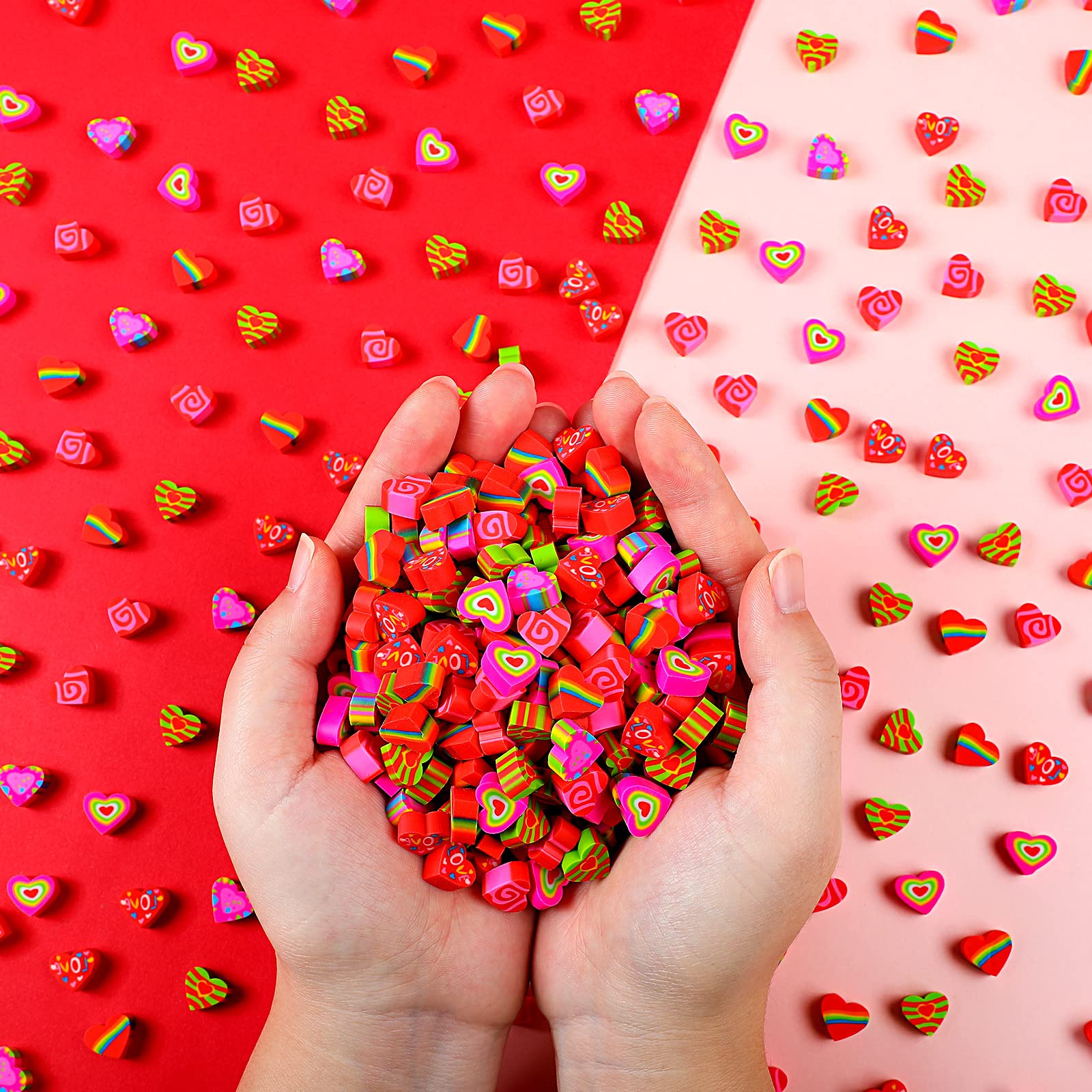 Amazon.com: Tinlade 500 Pcs Valentine's Day Mini Erasers Assortment ...