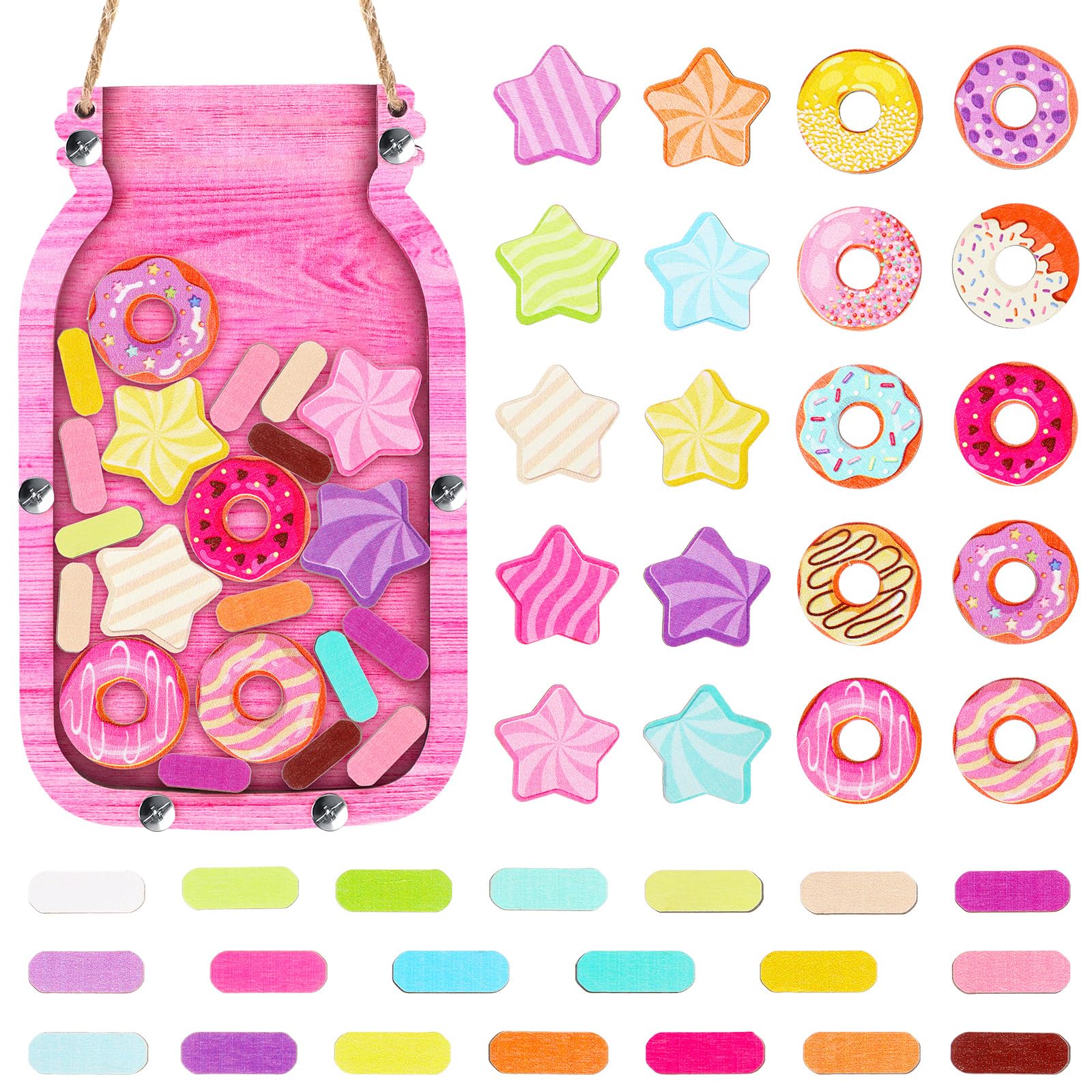 Amazon.com : Donut Reward Mason Jar for Kids Candy Reward Chart for ...
