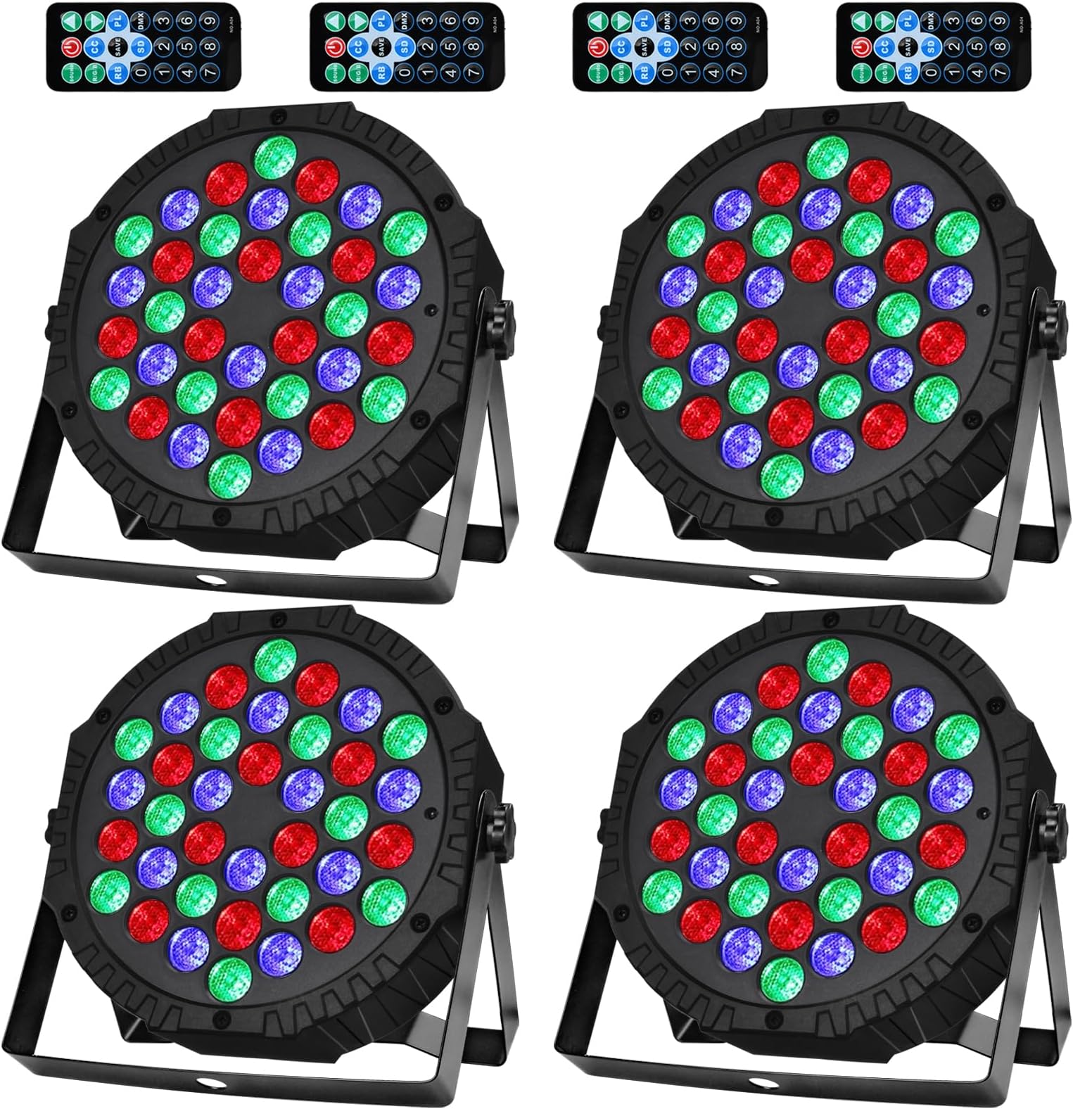 Amazon.com: Party Lights - 4 Pack Stage Lights 36 LED Par Light DMX ...