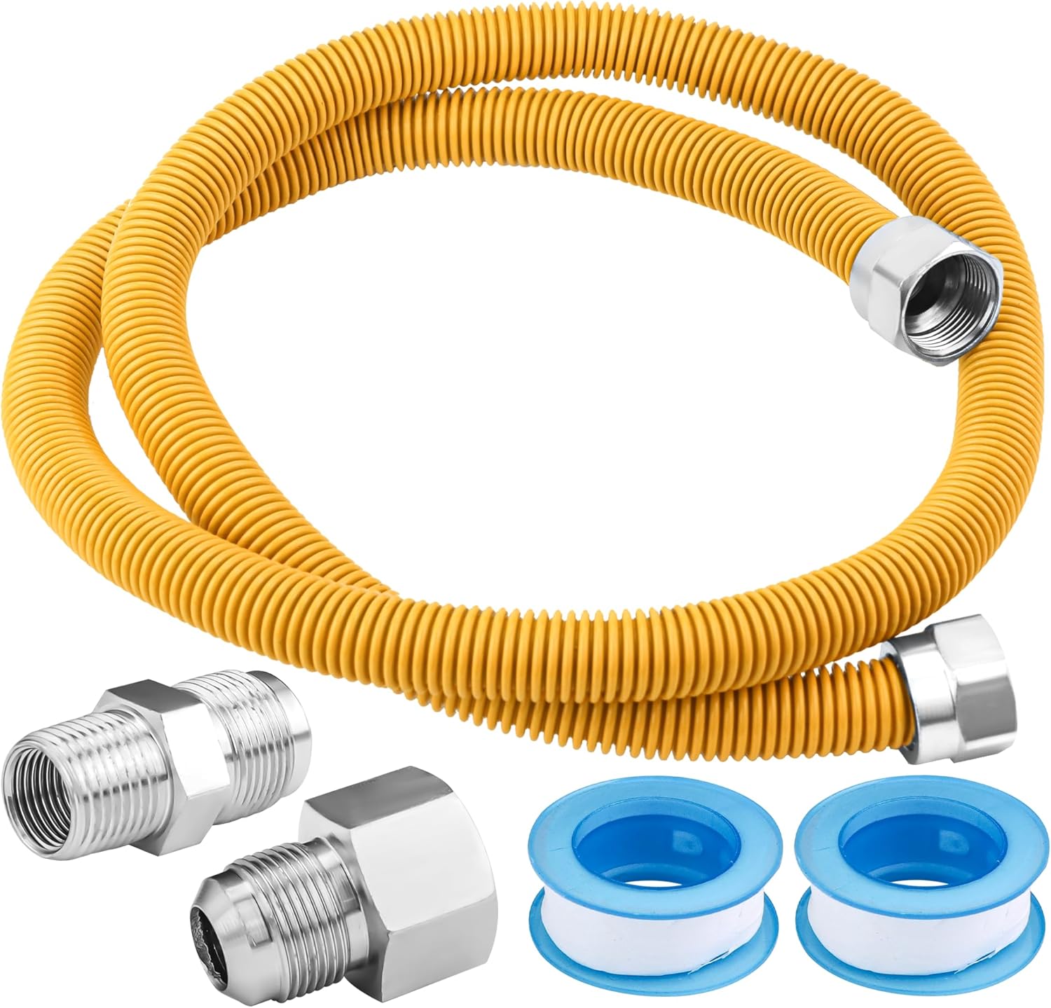 Amazon.com: 𝙐𝙥𝙜𝙧𝙖𝙙𝙚𝙙 puxyblue 48" Flexible Gas Line Kit for Dryer,Water ...