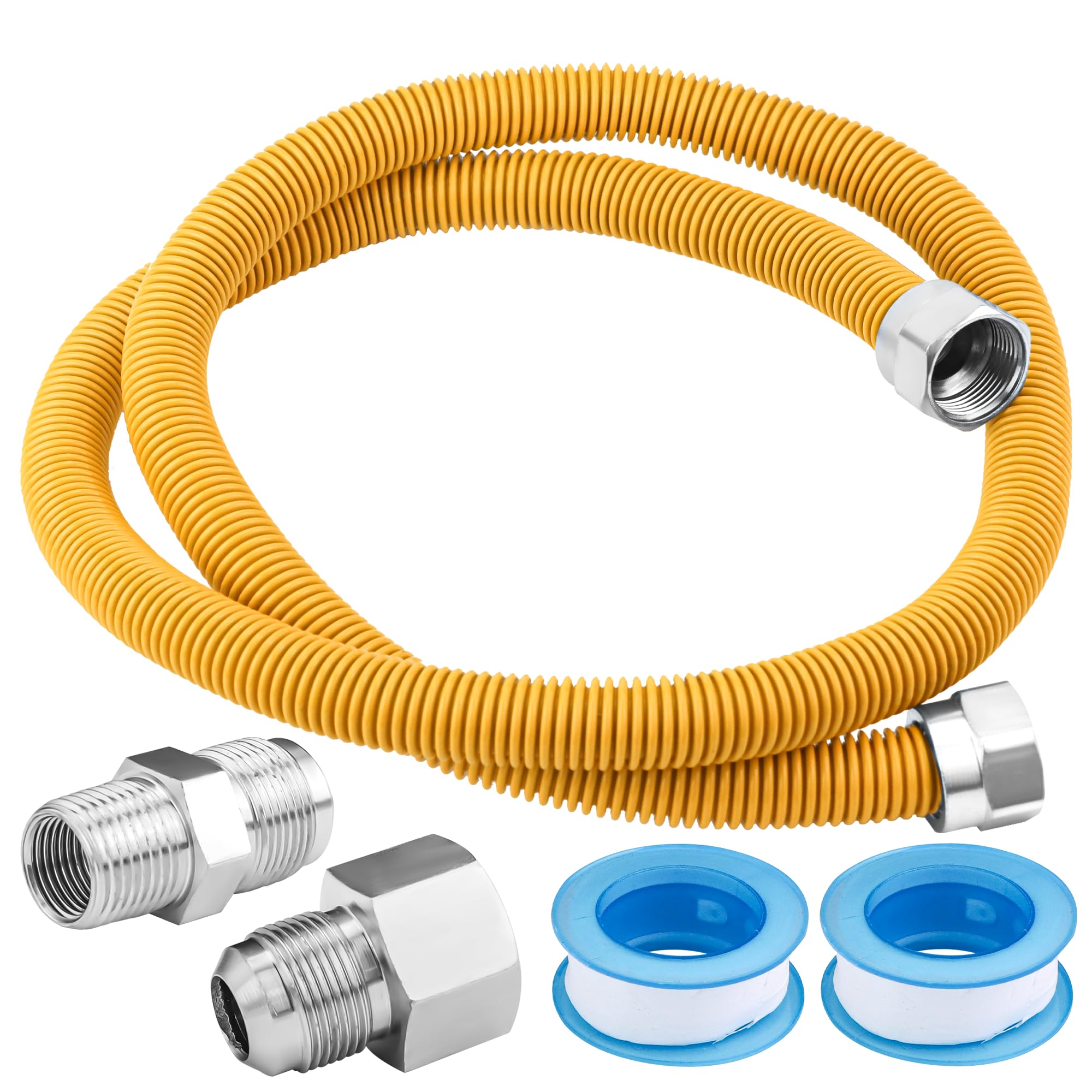 Snapklik.com : Upgraded Puxyblue 48" Flexible Gas Line Kit For Dryer ...