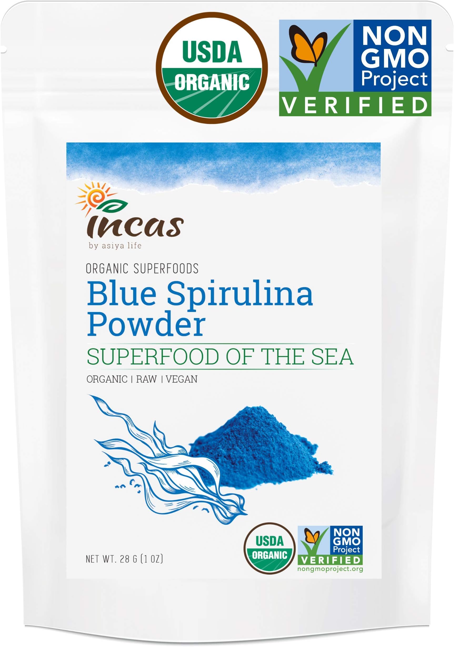 Amazon.com: Organic Blue Spirulina Powder - 100% Natural Powdered Blue ...