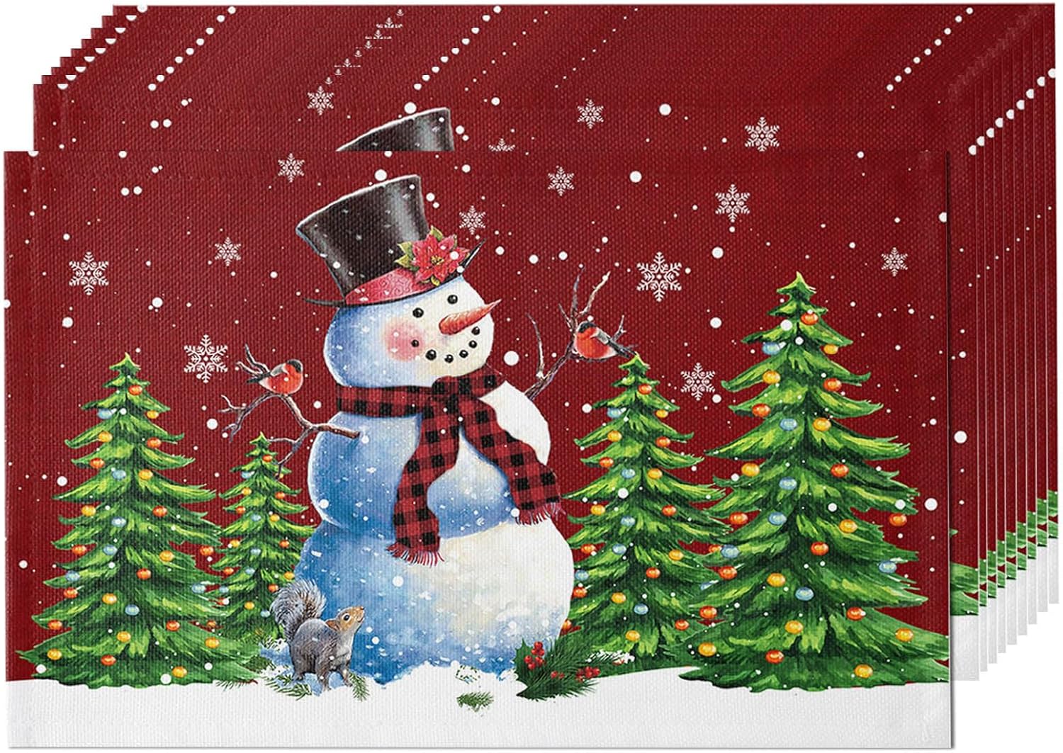 Amazon.com: Snowman Paper Placemats Christmas Paper Placemats 50 Pack ...