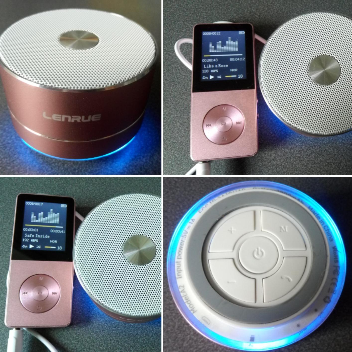 LENRUE Bluetooth Speaker with RGB Light, IPX7 Waterproof Wireless ...