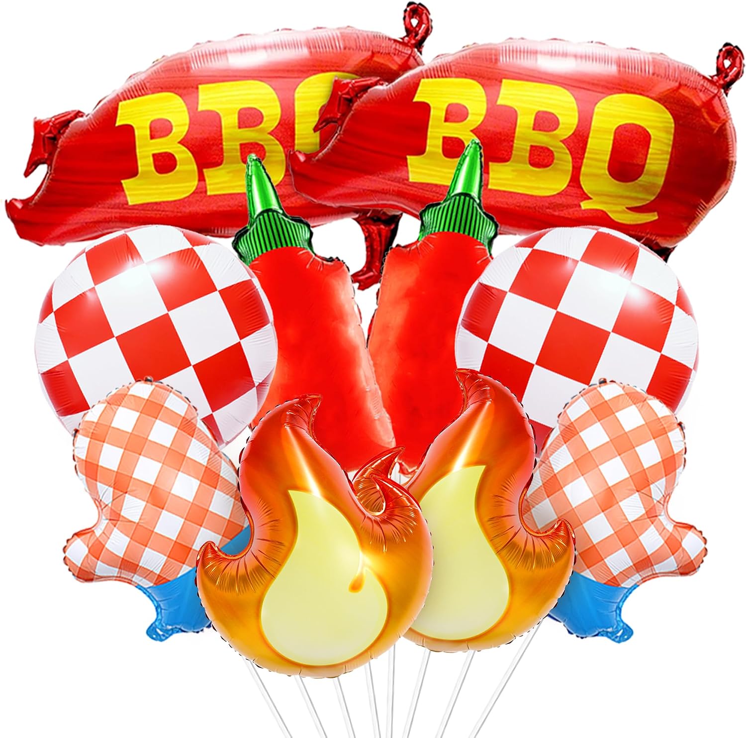 Amazon.com: BBQ Balloons Summer Baby Q I Do BBQ Decorations Spicy ...