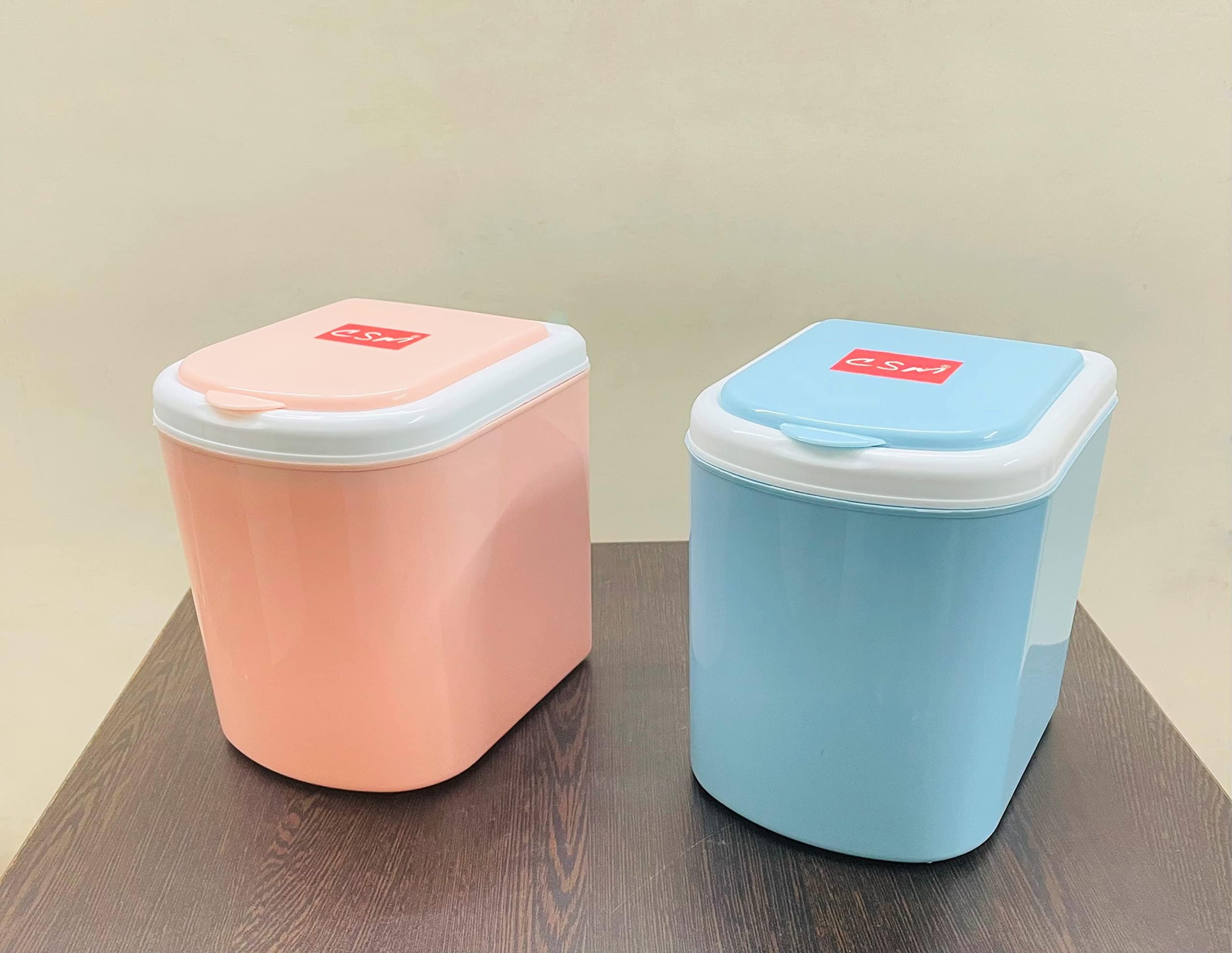 Kuber Industries Teddy Table Dustbin|Plastic Swinging Lid Waste Storage ...