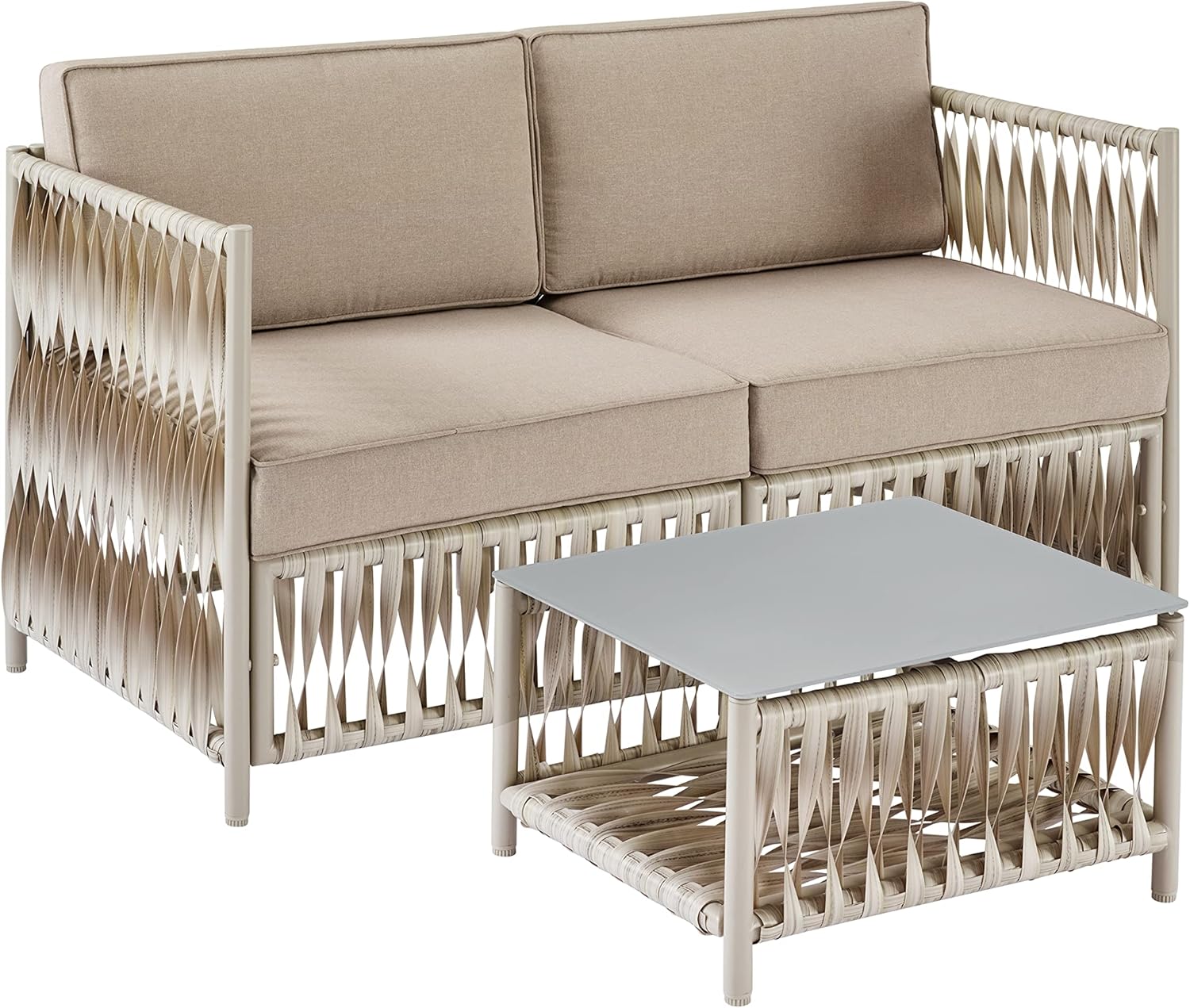 Amazon.com: Volans 2-Piece Patio Furniture Sets, Modular Outdoor ...