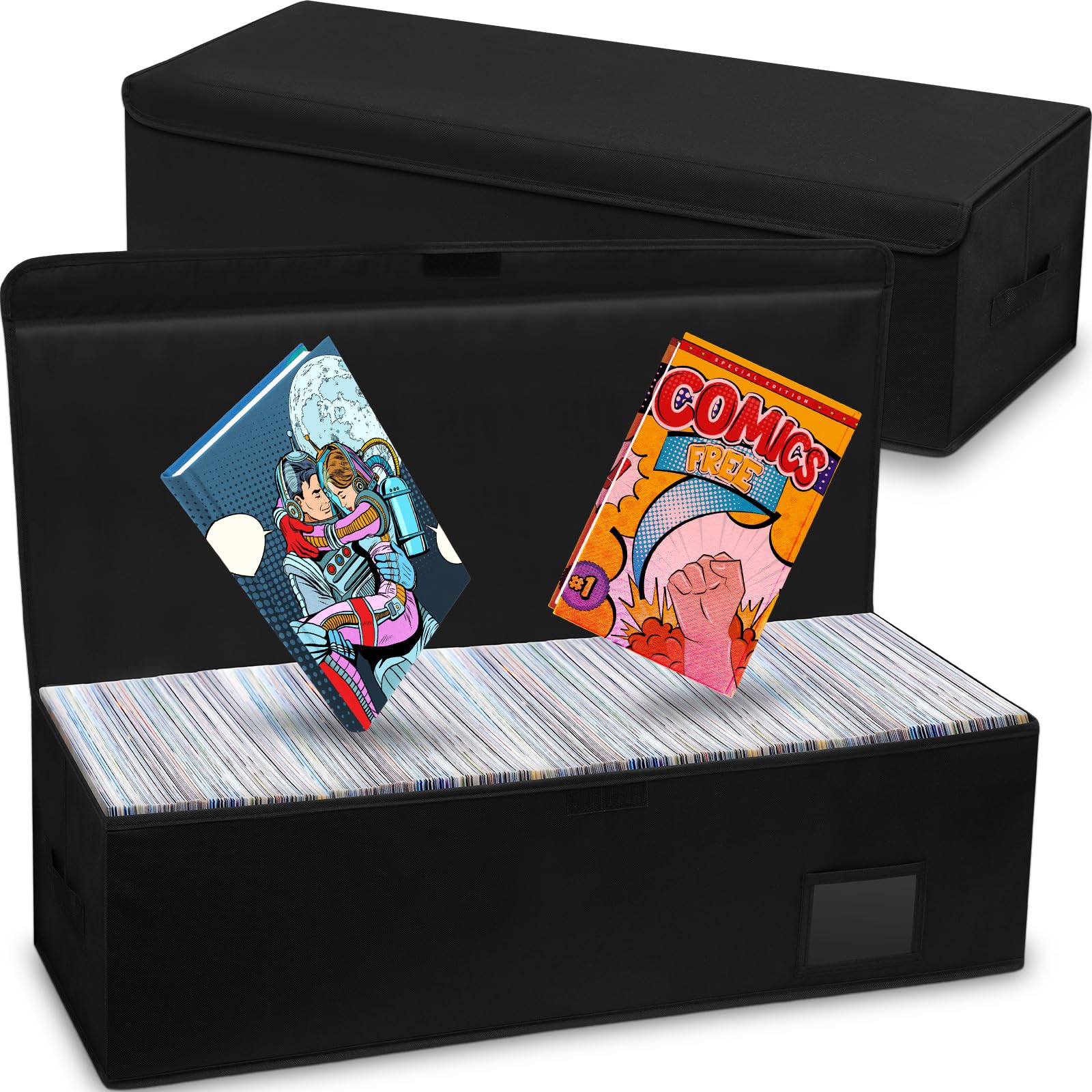 Amazon.com: Sweetude 2 Pcs Large Comic Book Storage Hold 300 Comic ...