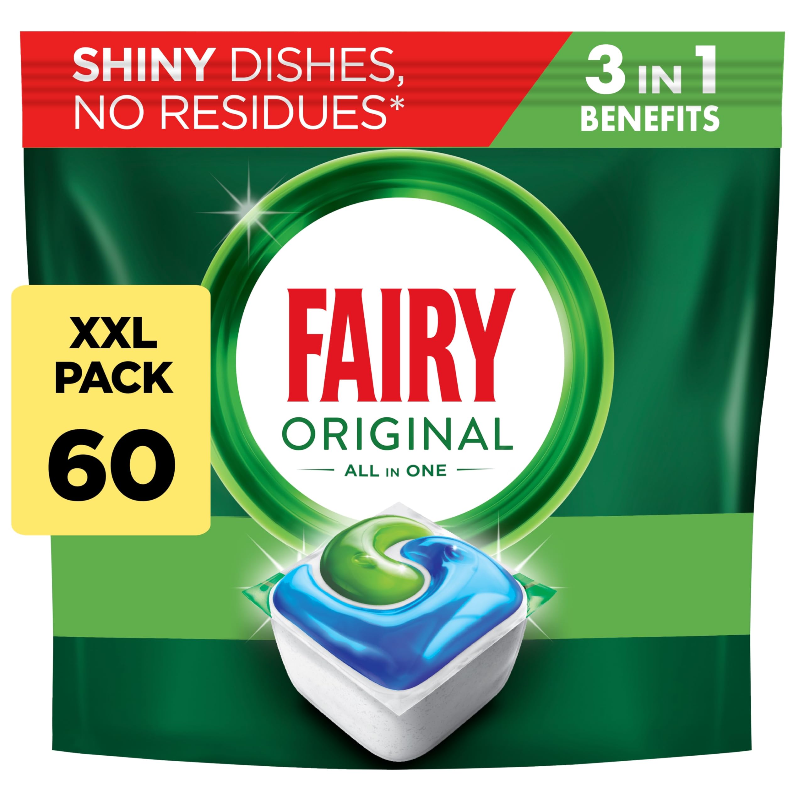Fairy All-In-1 Dishwasher Tablets, Fairy Dishwasher Tablets, 60 ...