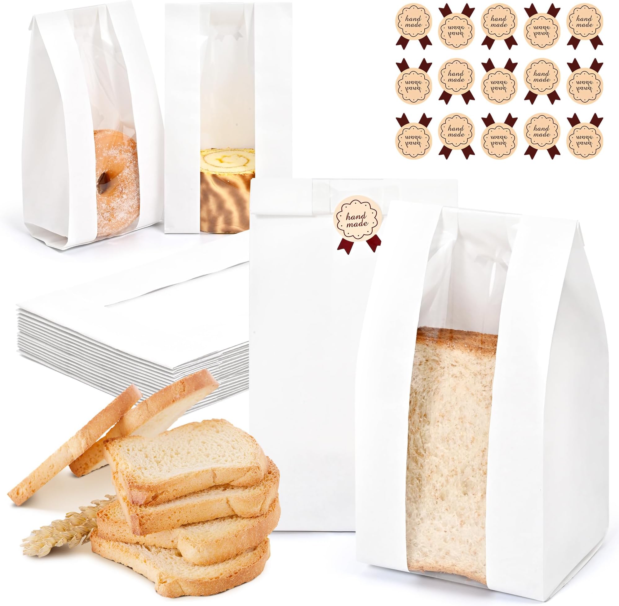 Amazon.com: WNSIRVY 30 Pack Large Bread Bags for Homemade Bread ...